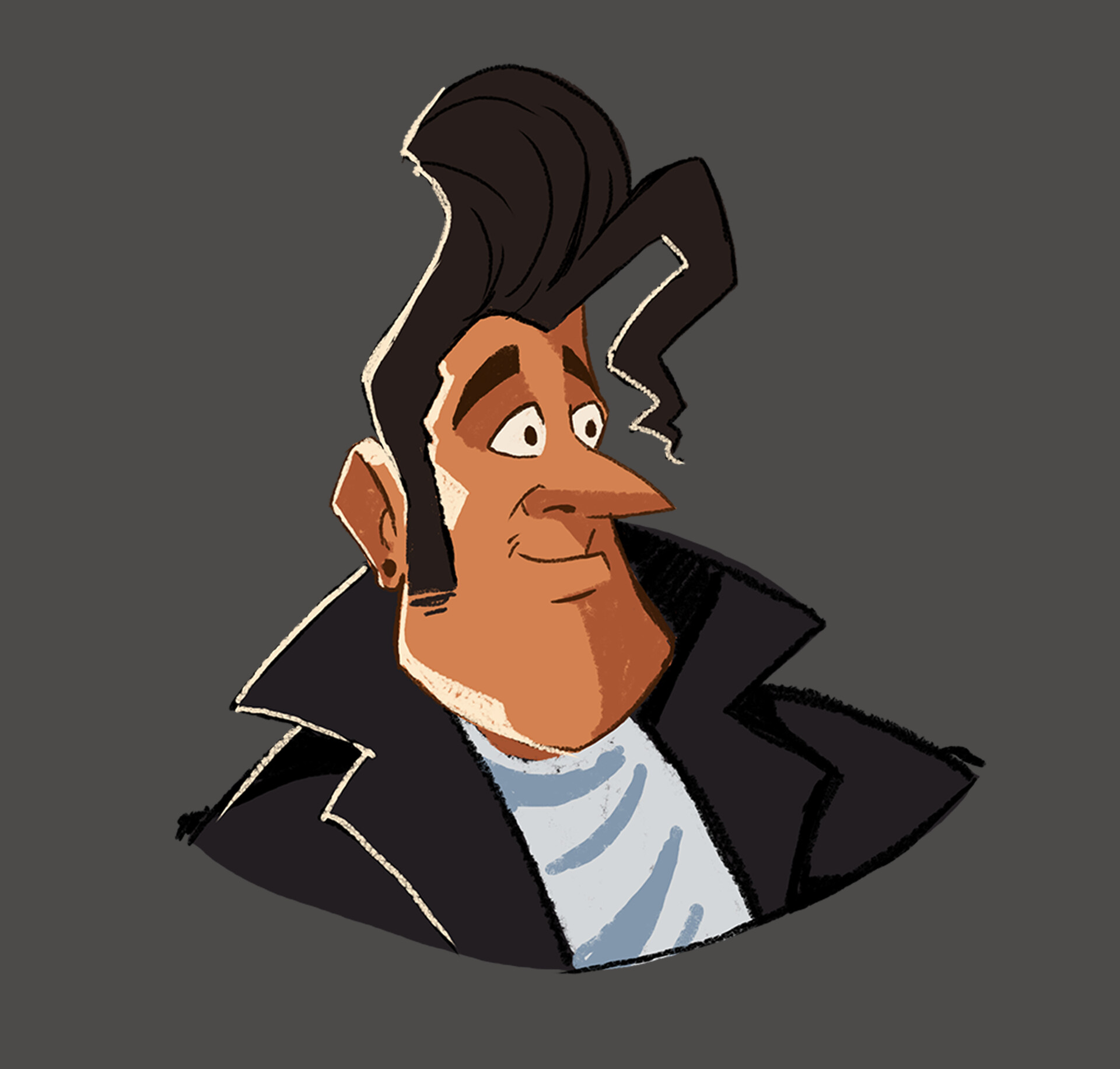 Rockabilly Guy Drawing