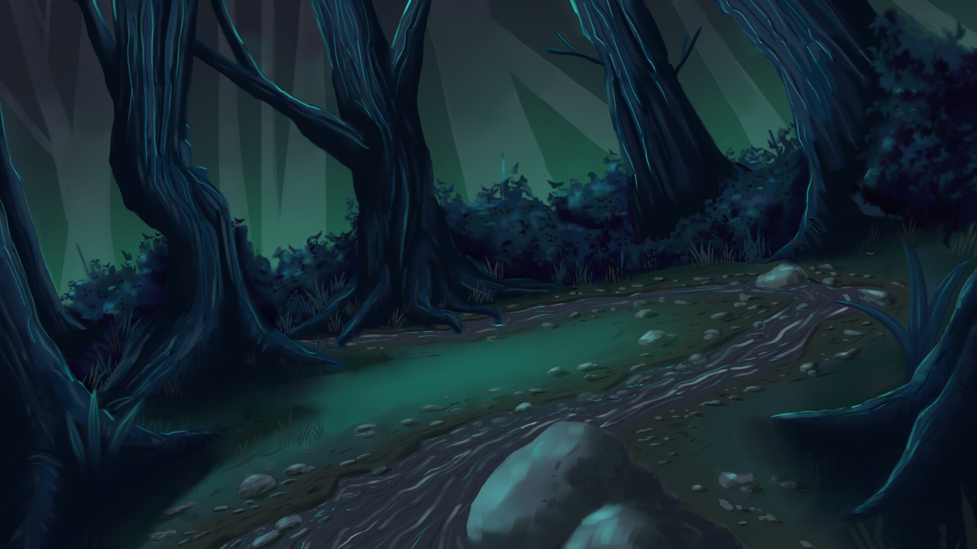 ArtStation - Forest Layout- Animation Background