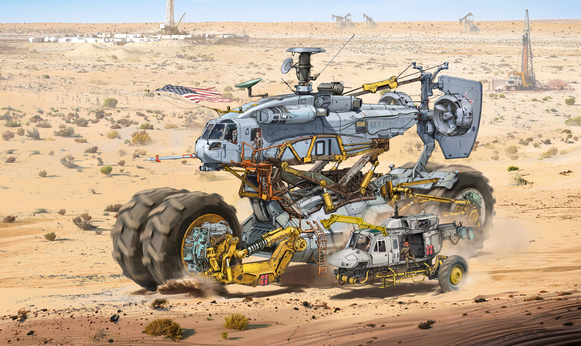 ArtStation - helicopter rover