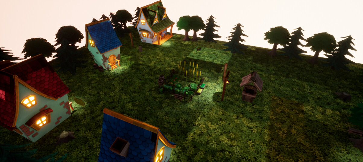 ArtStation - Night Time village