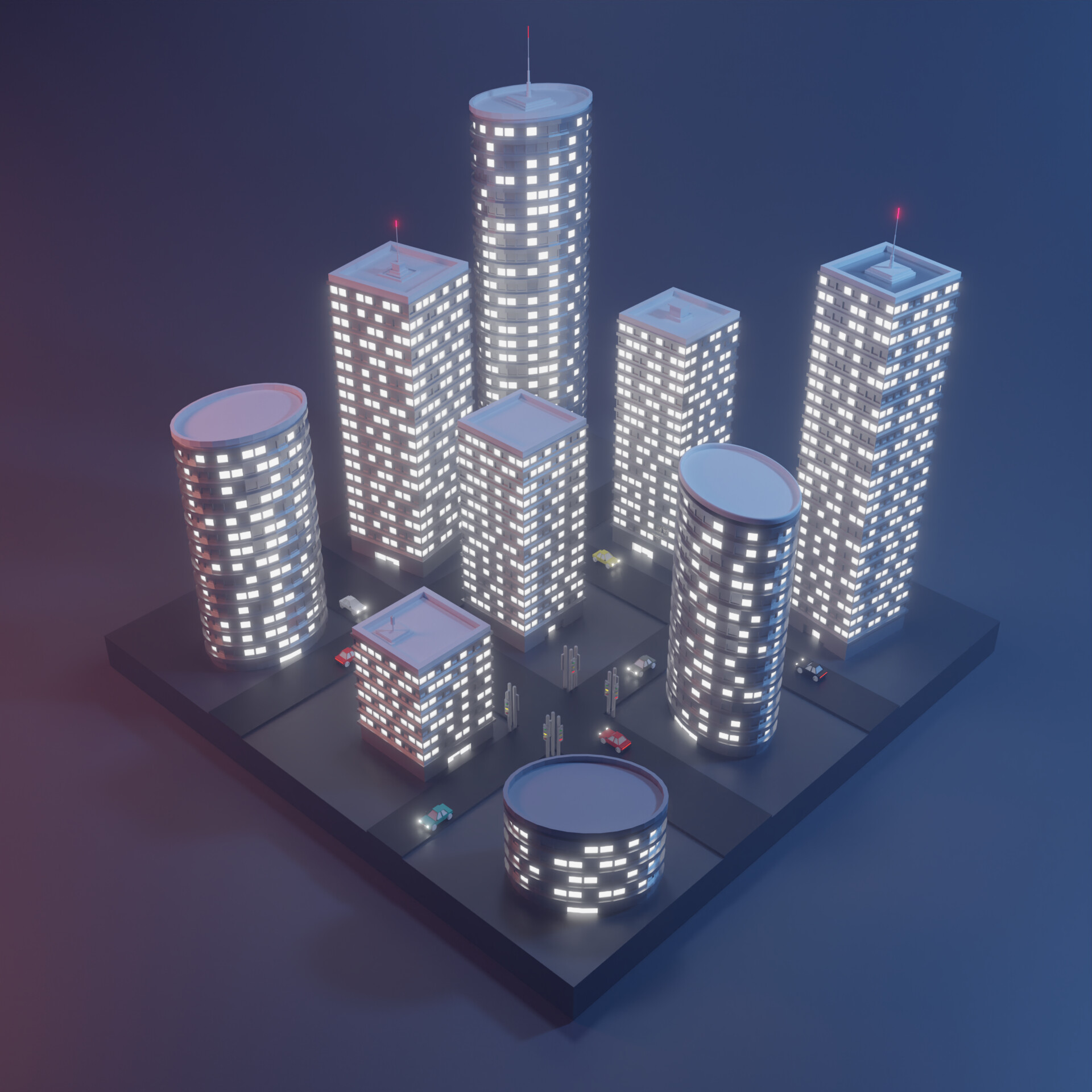 ArtStation - Low Poly City