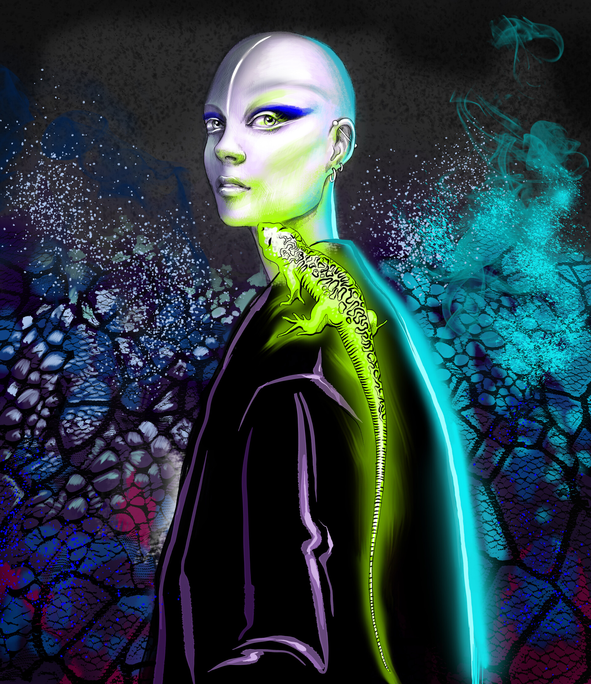 ArtStation - Tales told by the neon lizard - Finished Work