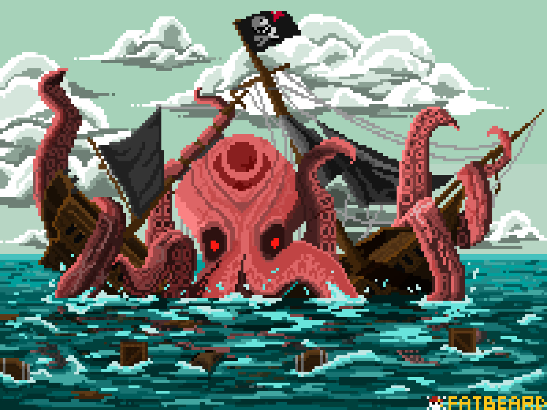 ArtStation - Release the Kraken Pixel Art
