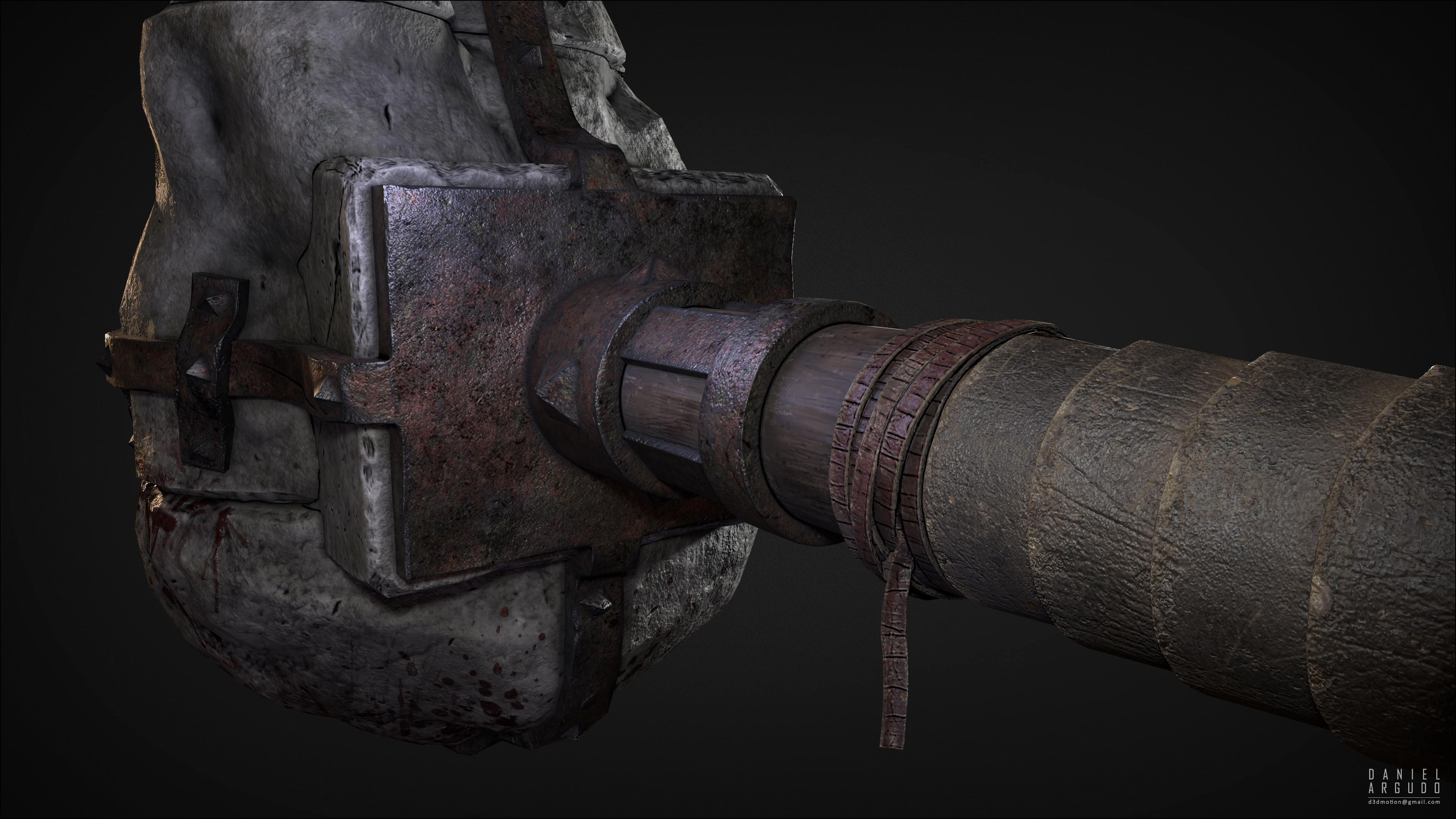 Stone Hammer, by Daniel Argudo Villalba : r/ImaginaryWeapons