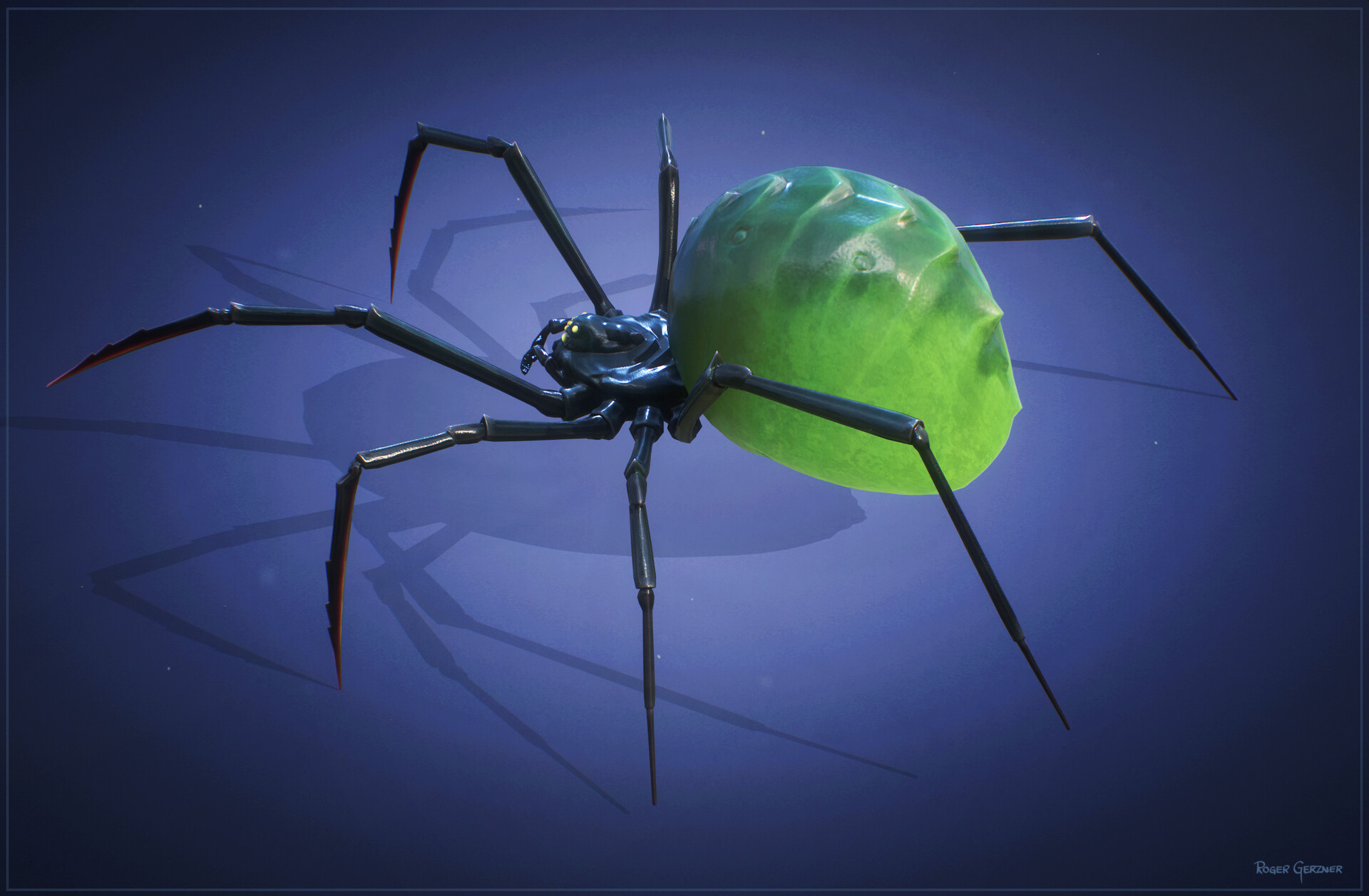 Roger Gerzner - Emerald Sword Spider (D&D Fanart)