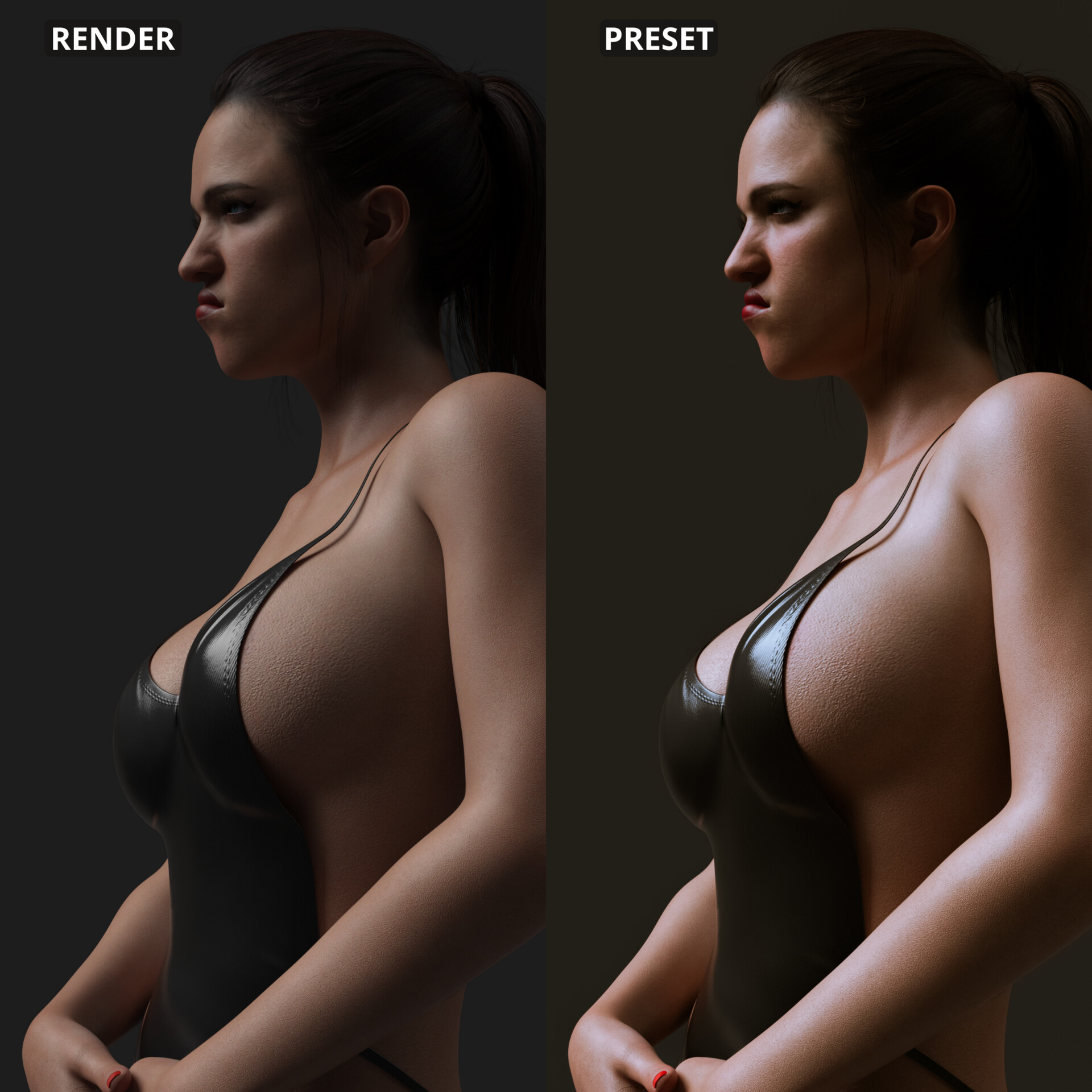 rdaughter Daz - (RENDER vs PRESET)