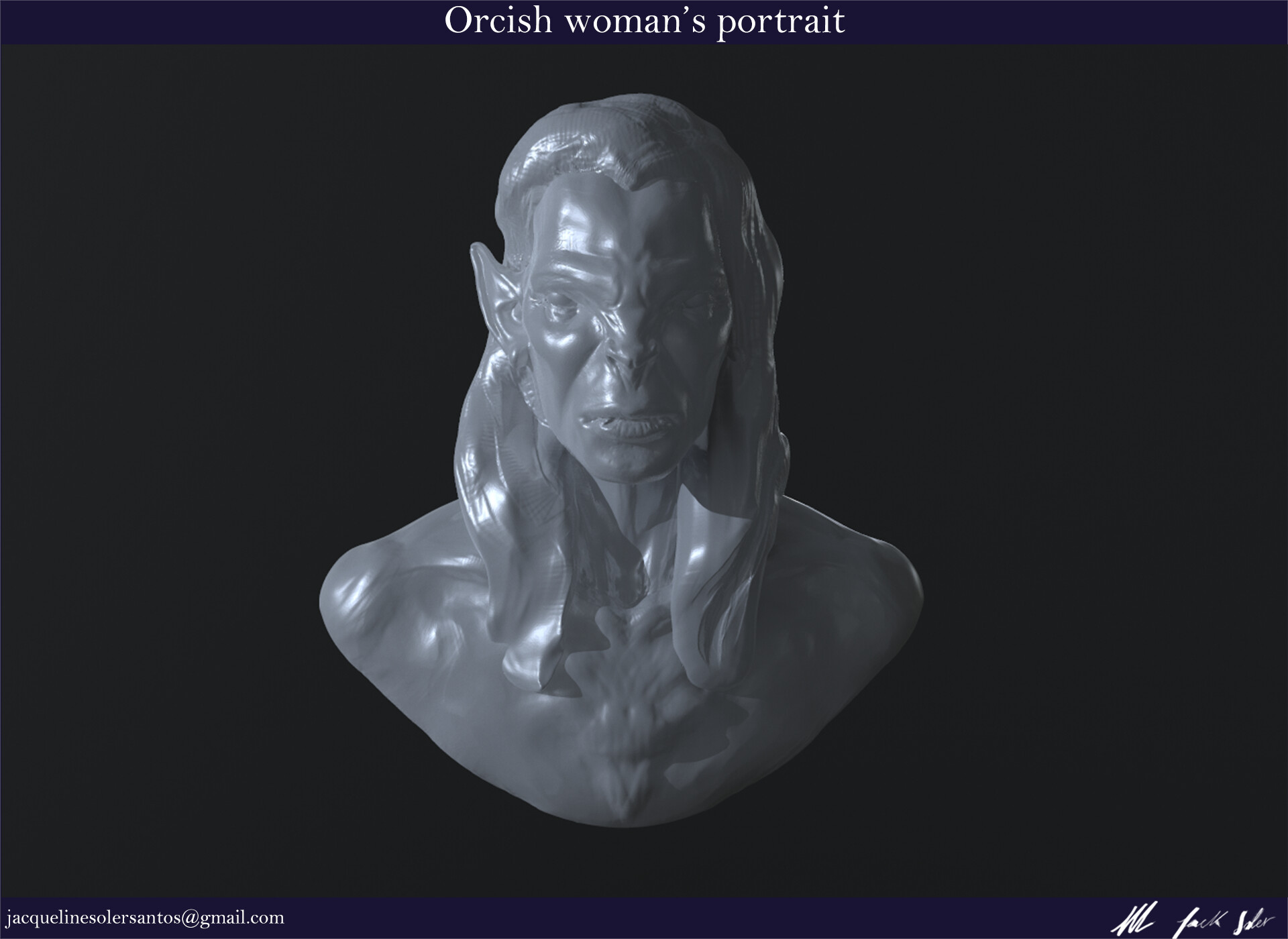ArtStation - Orcish Woman's Portrait