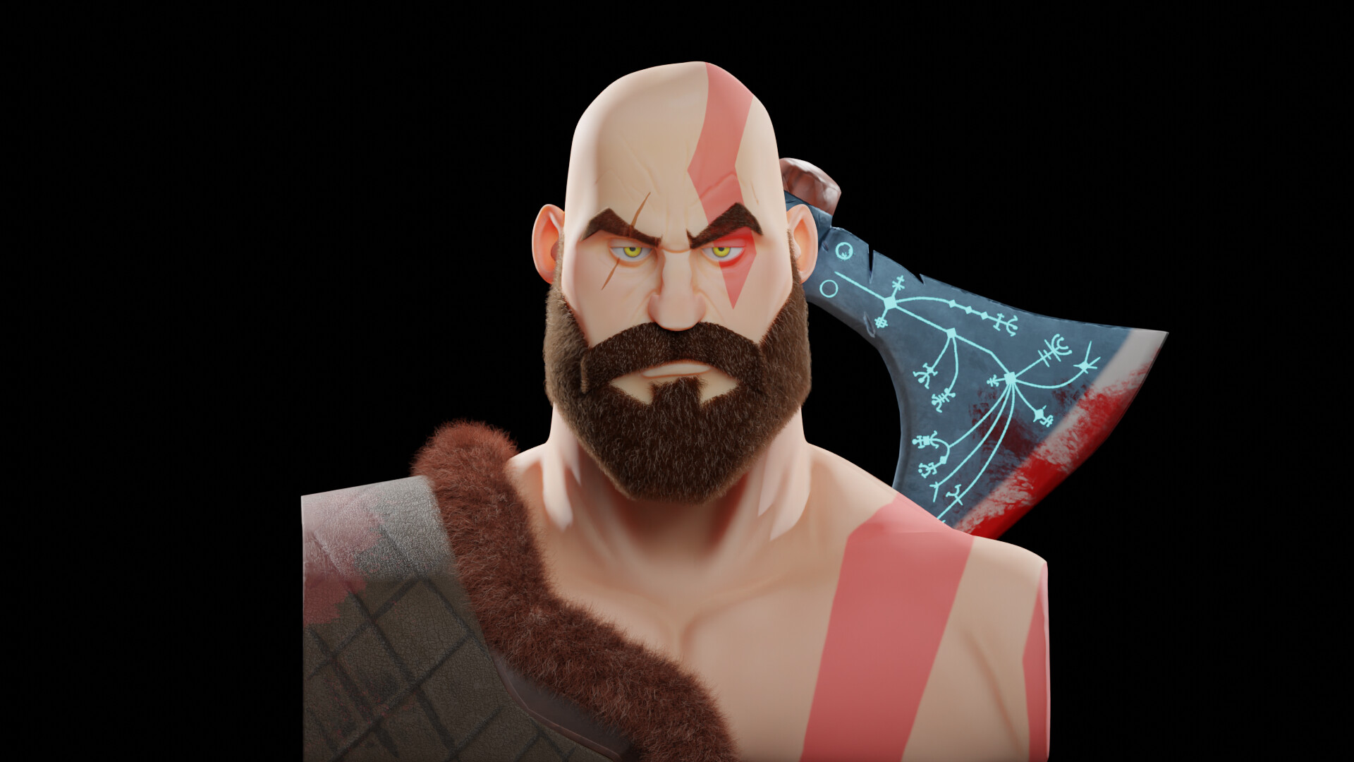 ArtStation - Styilized Kratos