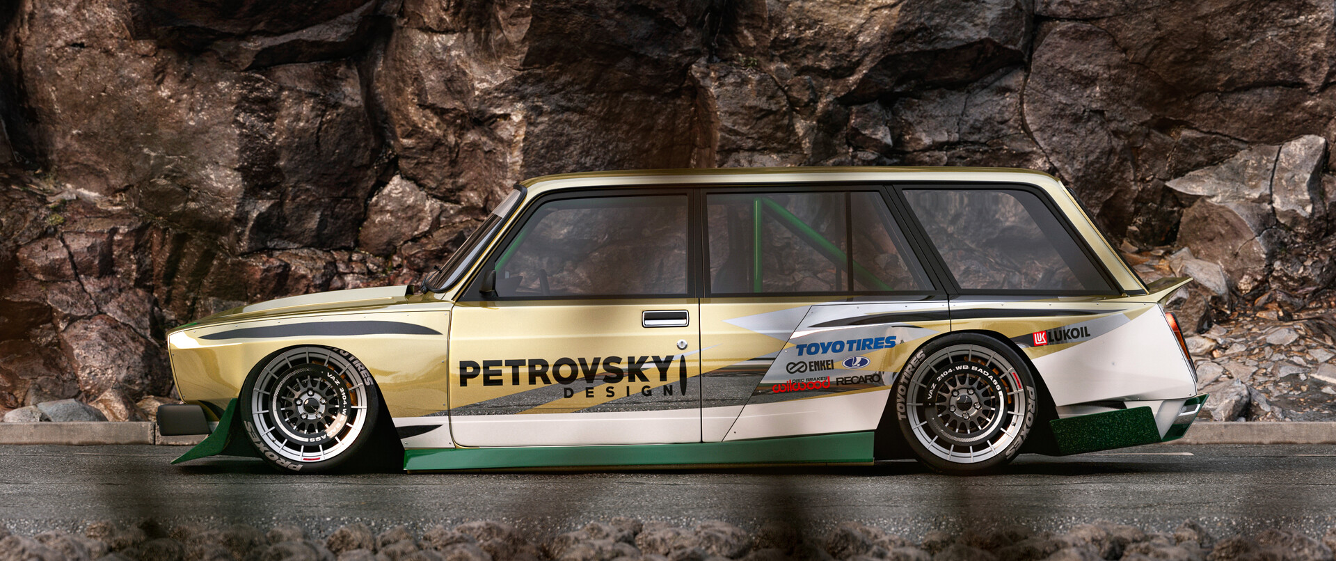 ArtStation - VAZ 2104 BADASS | Wide body kit concept