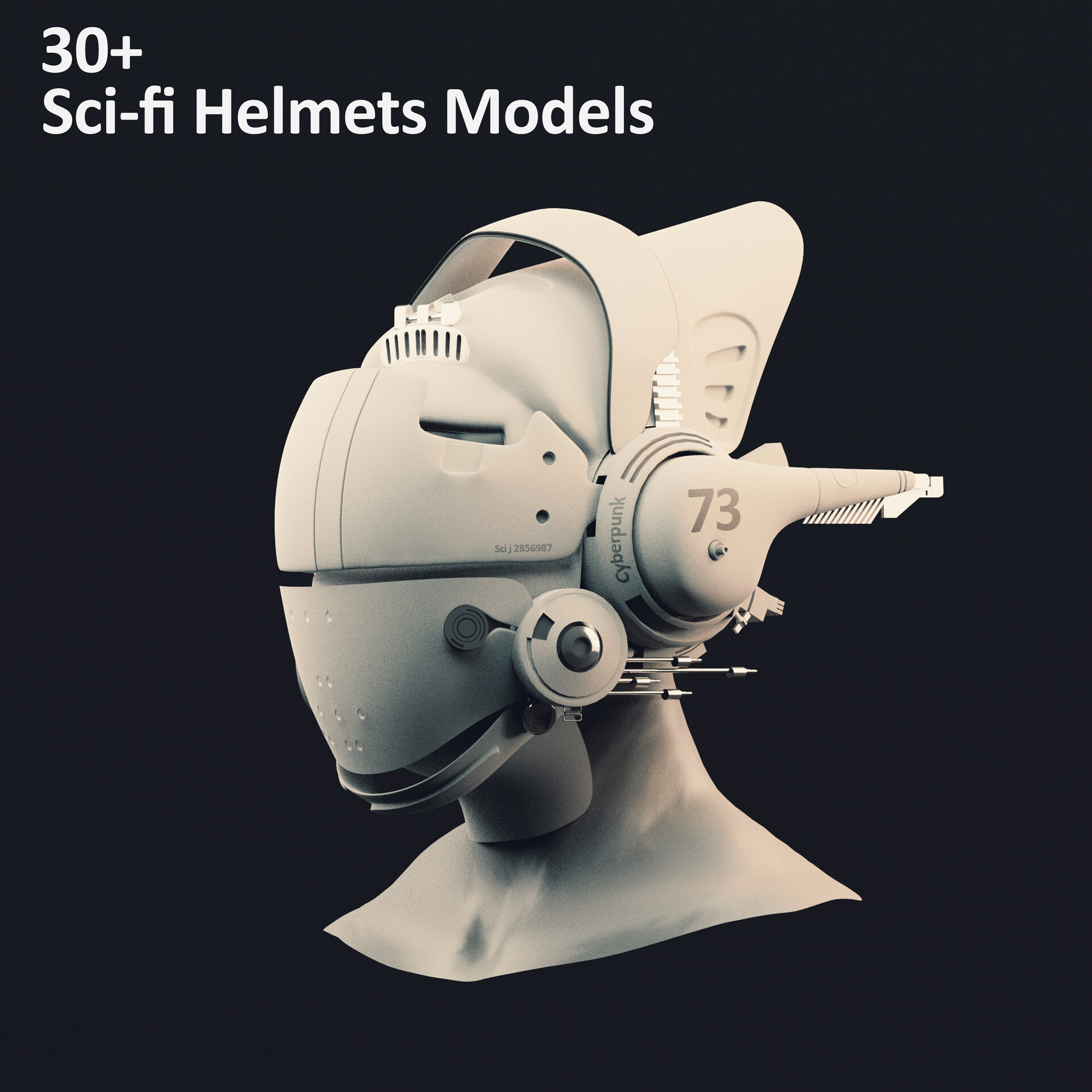 ArtStation - 30+ SCI-FI HELMET MODELS with UVs