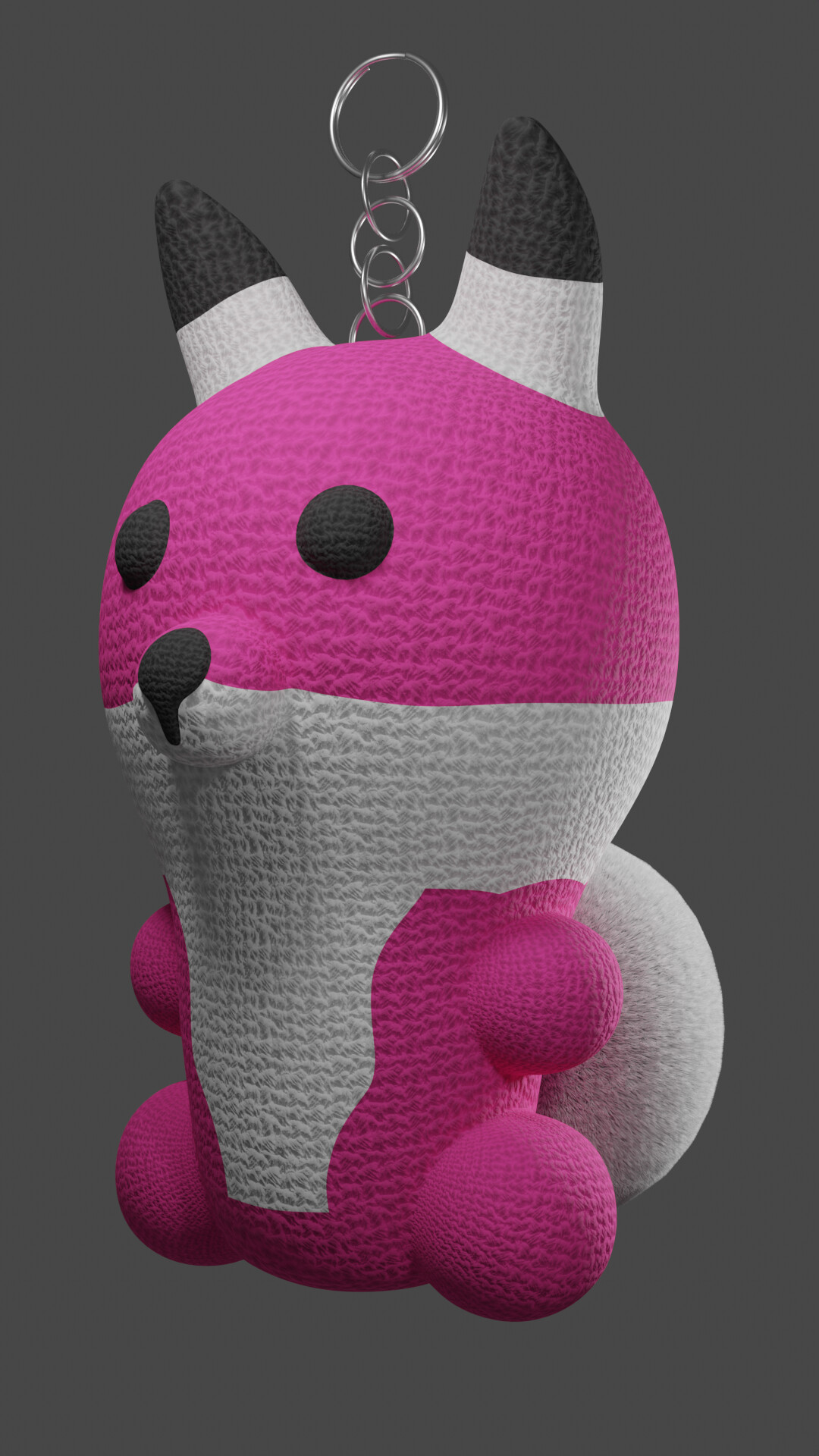 ArtStation - Keychain Fox - Pink & White