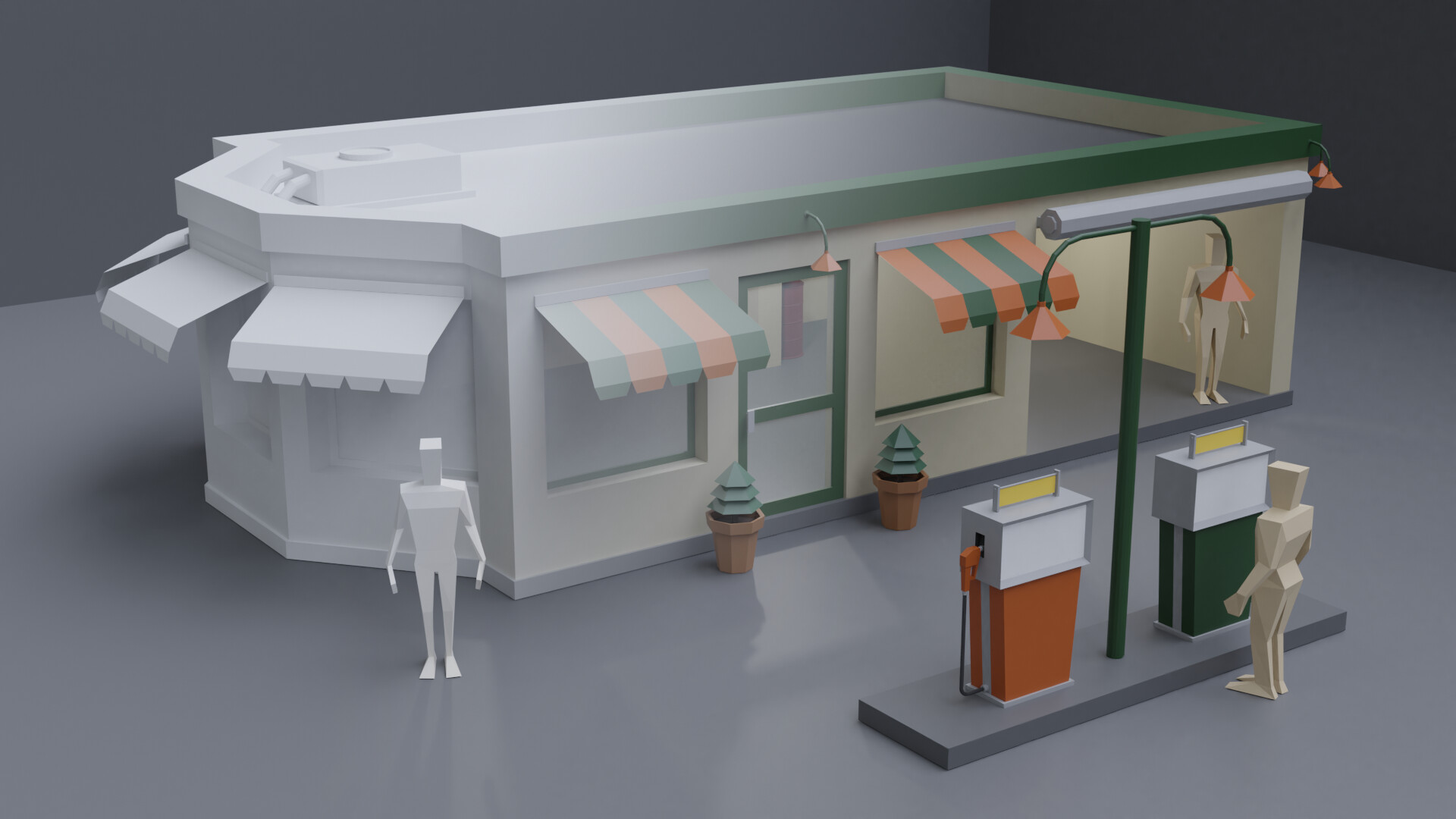 Declan Flynn - Low-poly Gas Station