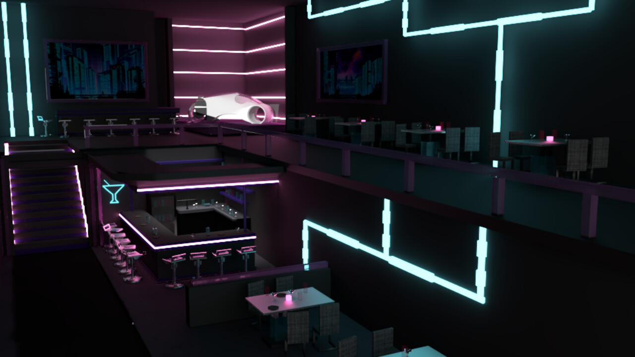 ArtStation - Futuristic Bar