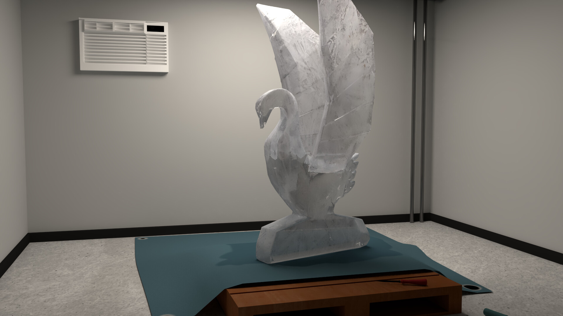 ArtStation - Swan Ice Sculpture