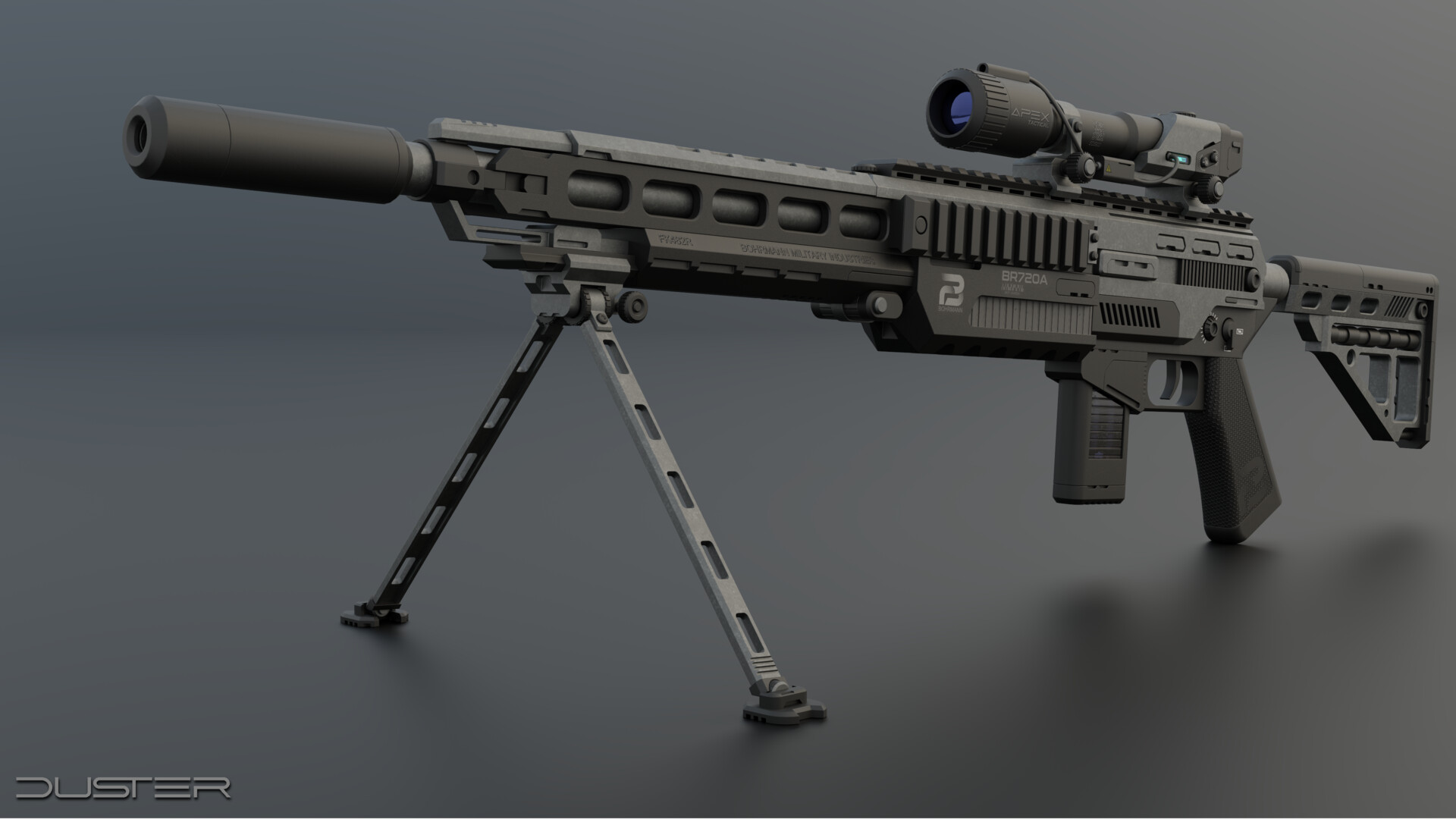 Duster - Sci-Fi Rifle - Blender 3D model