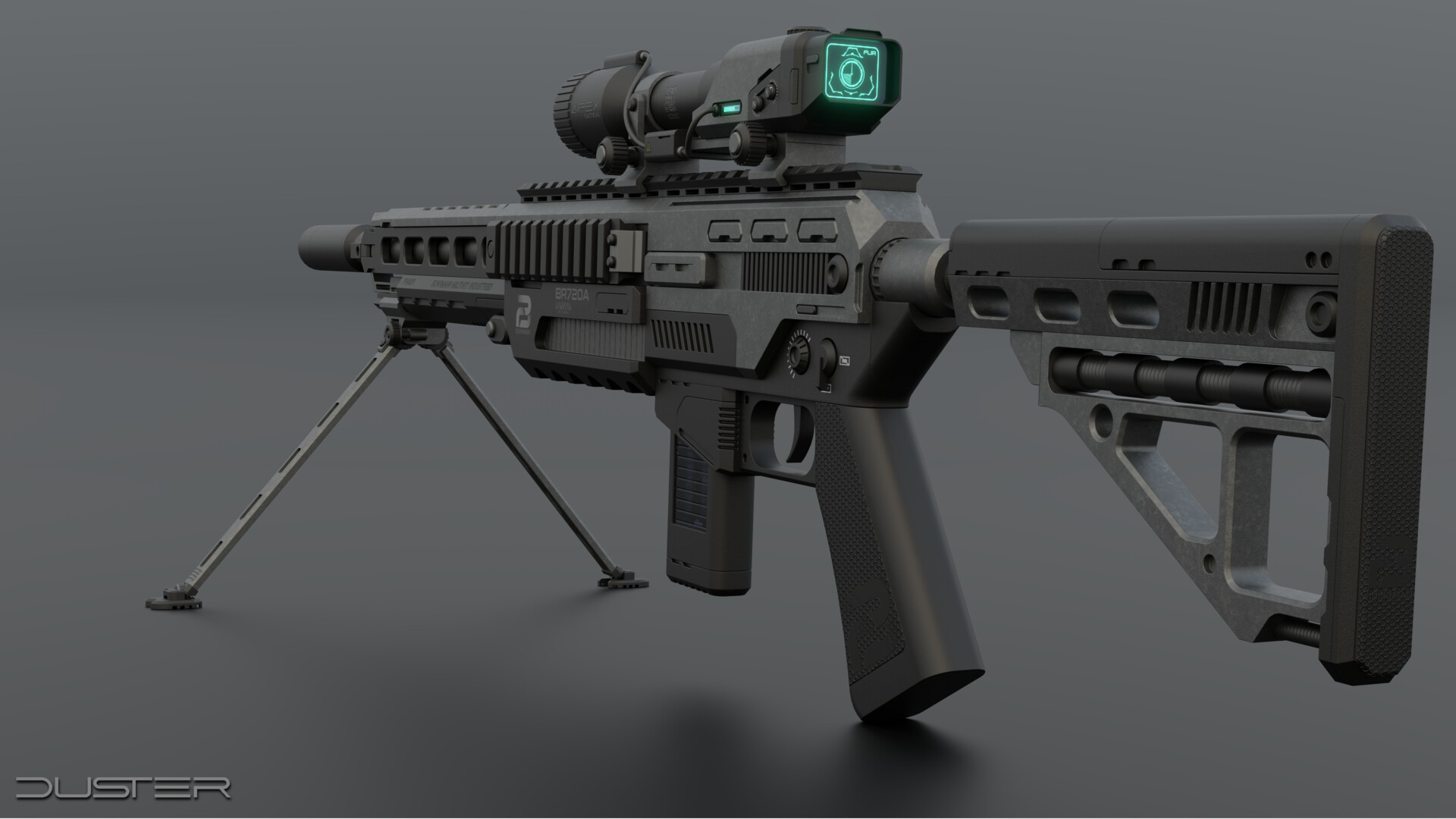 Duster - Sci-Fi Rifle - Blender 3D model