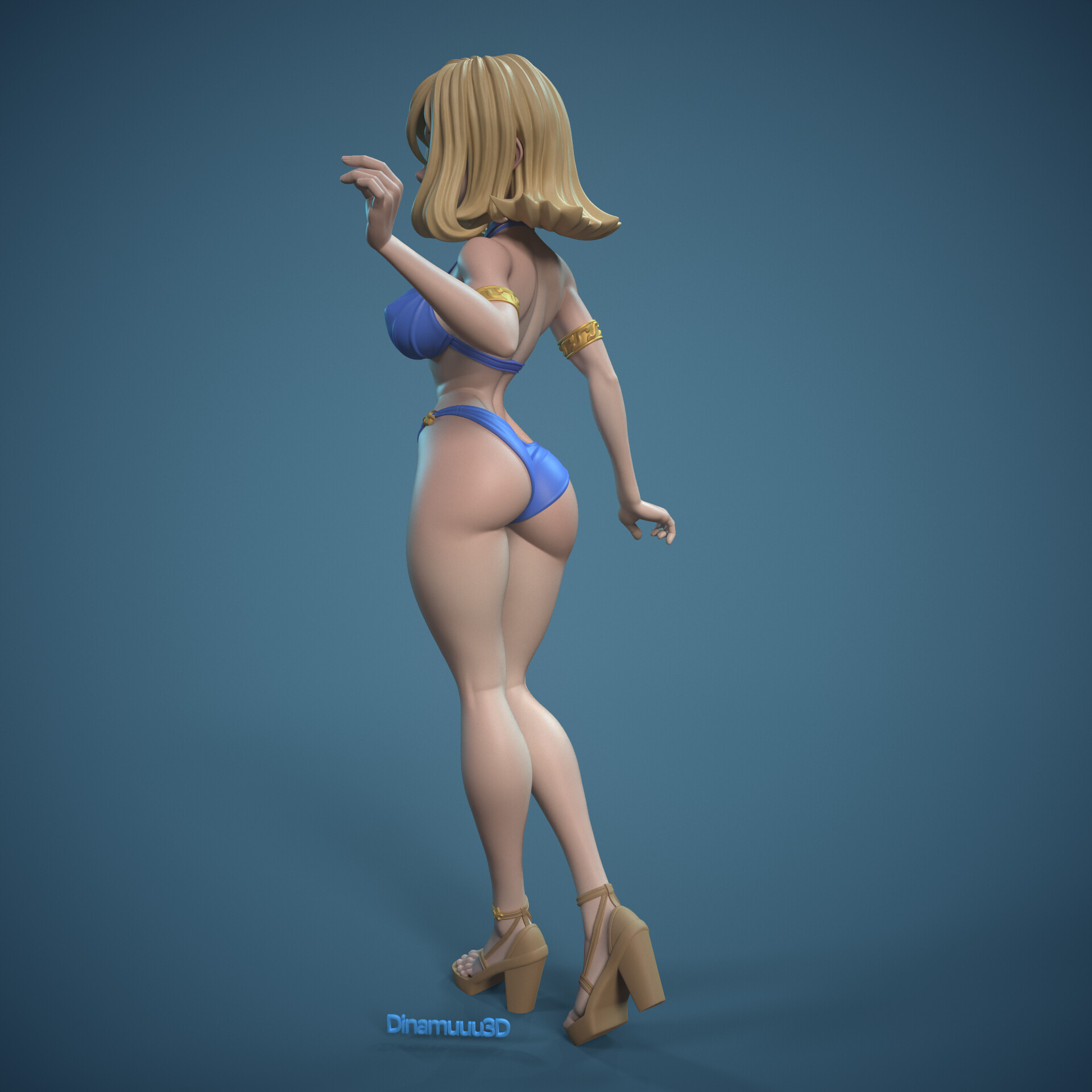 Dinamuuu 3D - Sword Maiden Bikini 3D Print Model STL