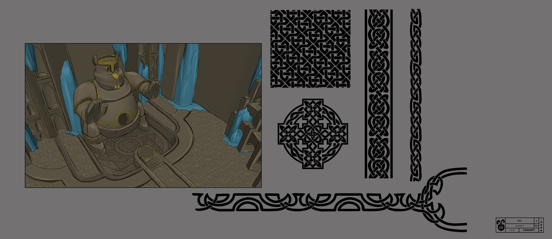 Chully Bunny - Temple Set Callout Model sheet Mood