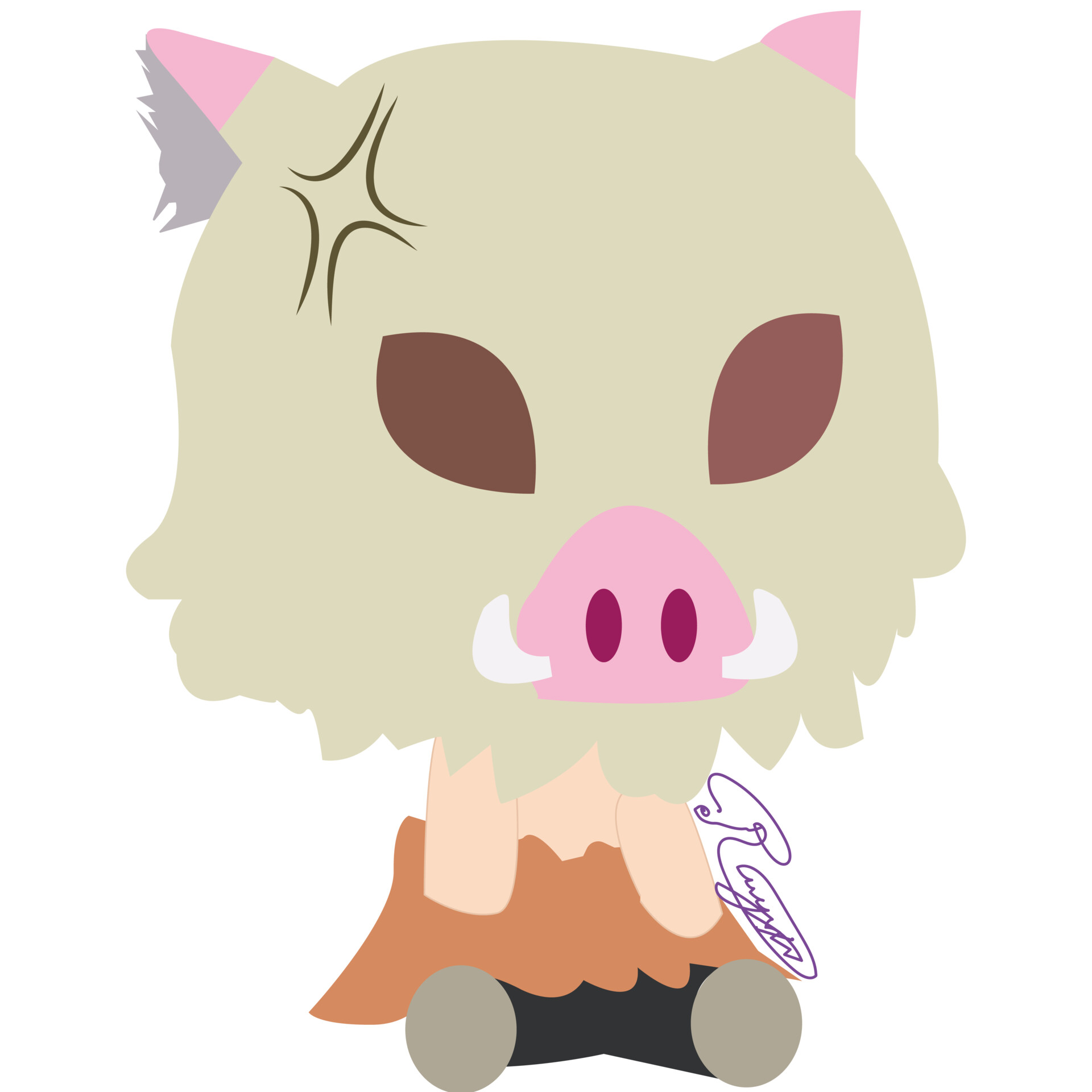 ArtStation - Kimetsu no Yaiba Chibi Vector Art