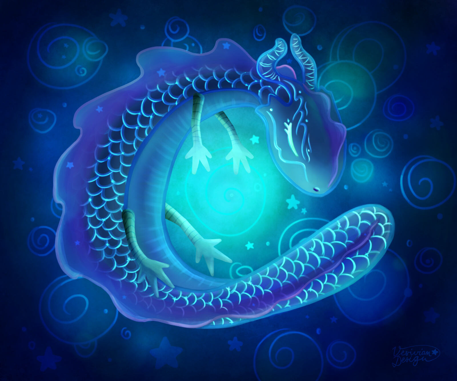 VexivianDesign - Little water dragon newt