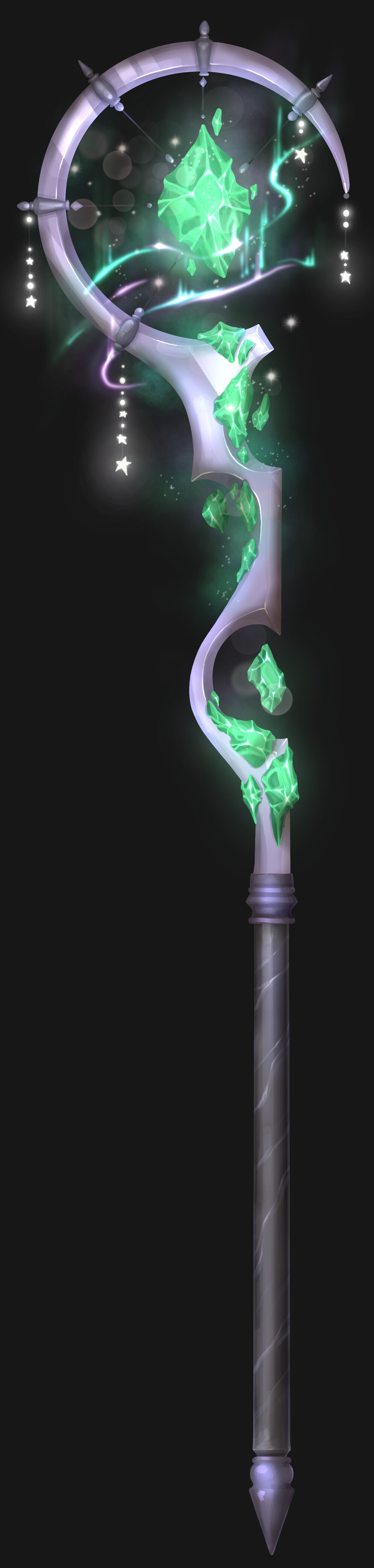 ArtStation - Aurora Borealis mage staff