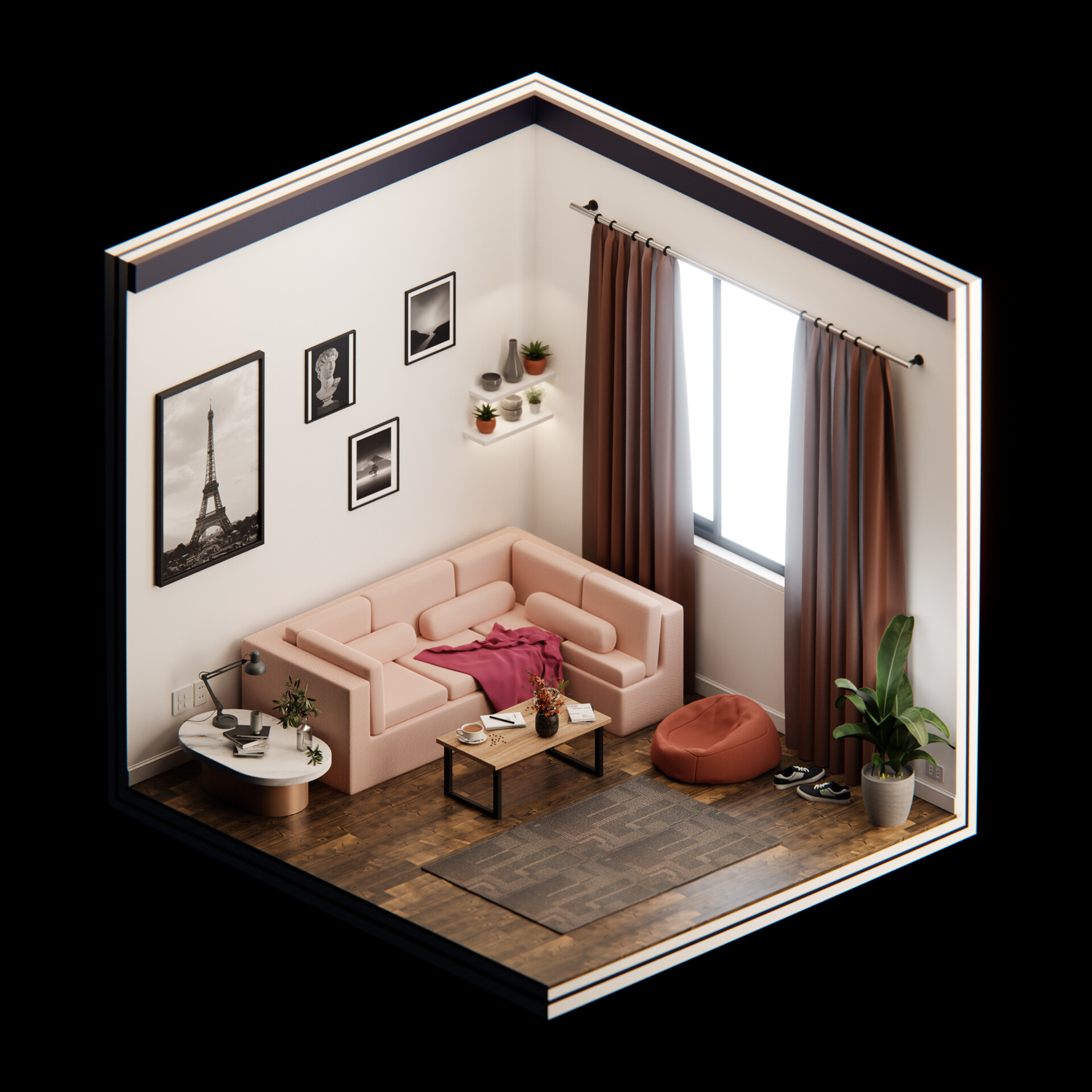 ArtStation - Isometric interior design