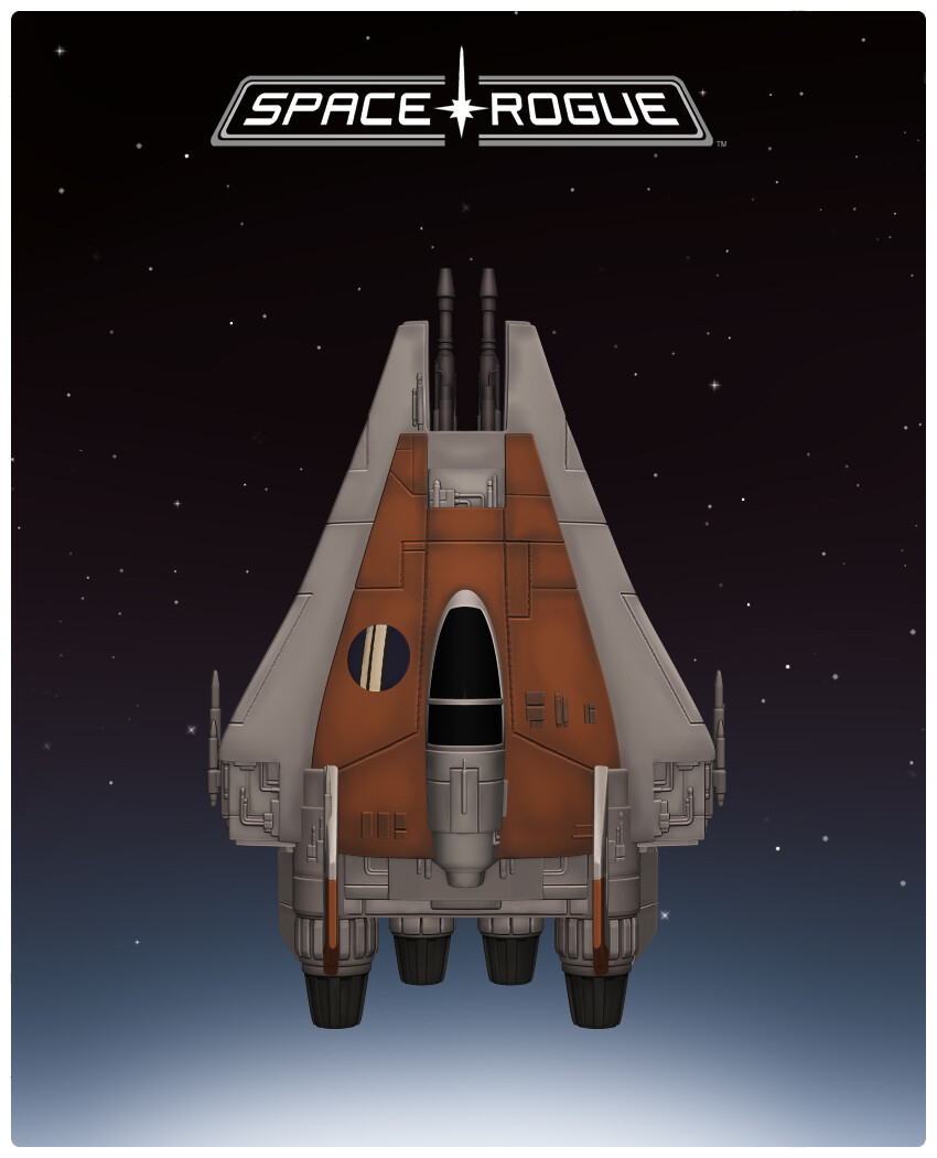 ArtStation - Space Rogue: Vehicle concept 'Interceptor ship'