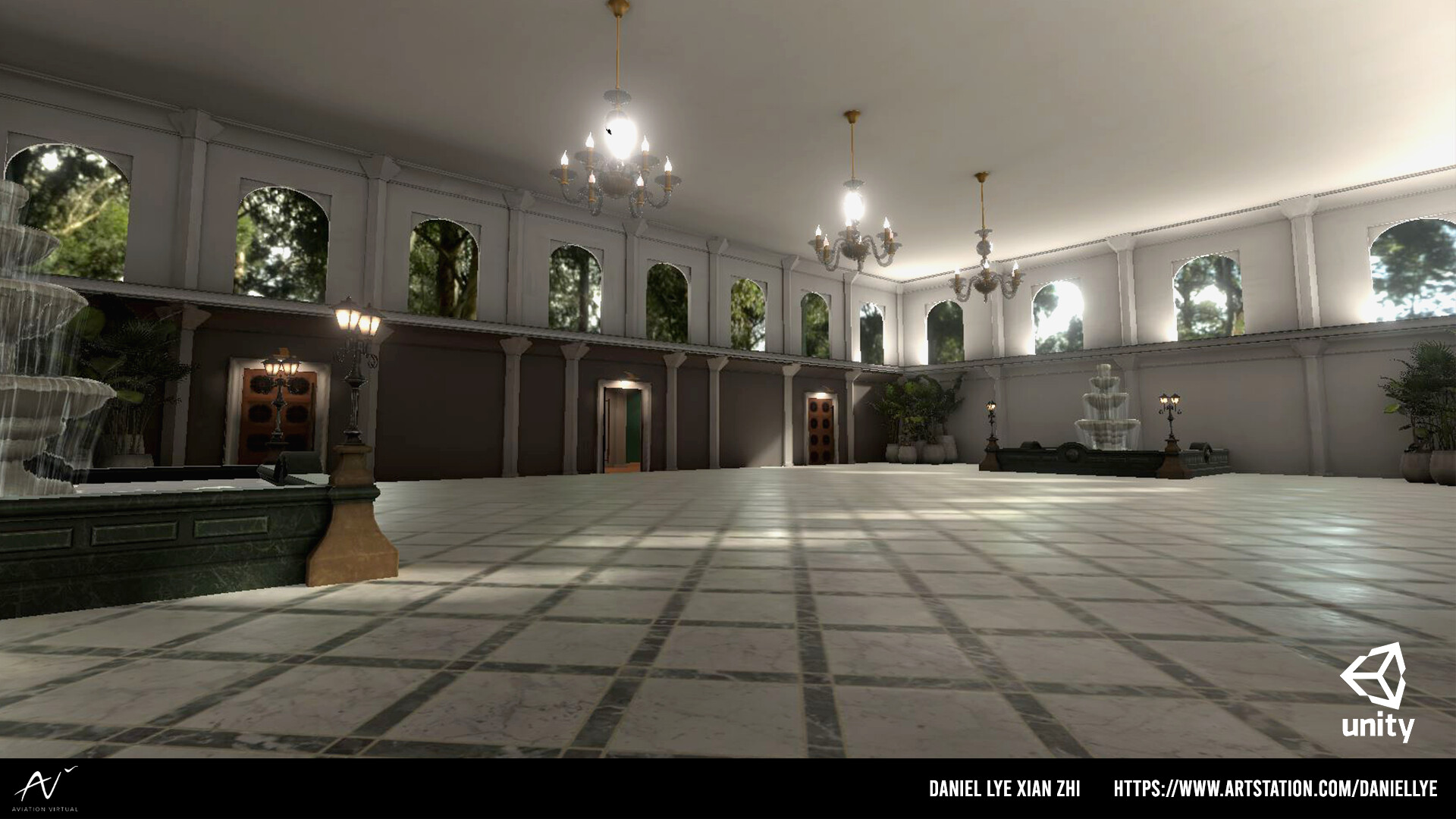 ArtStation - Hotel Foyer 3D Environment
