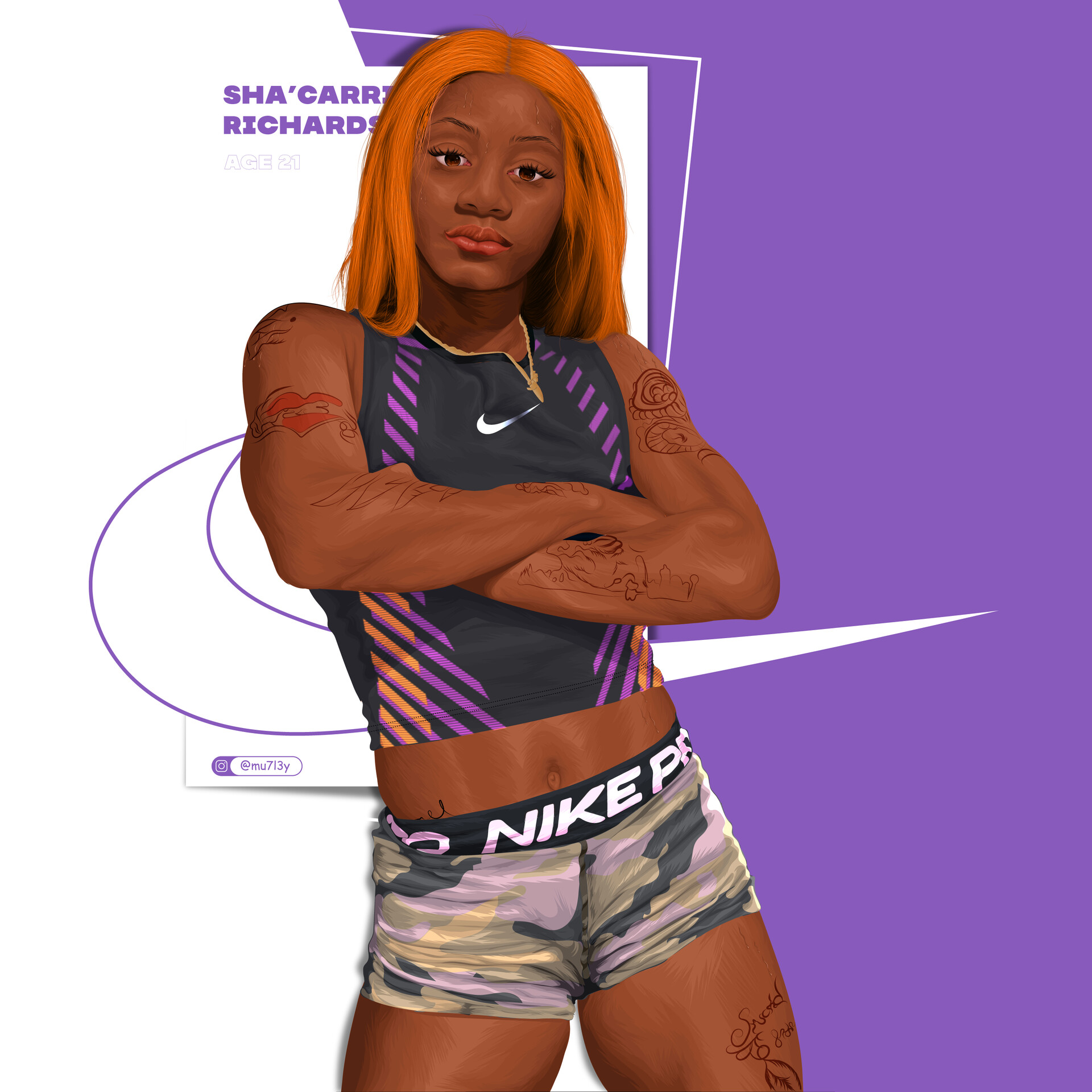 ArtStation - Sha' Carri Richardson - Fanart