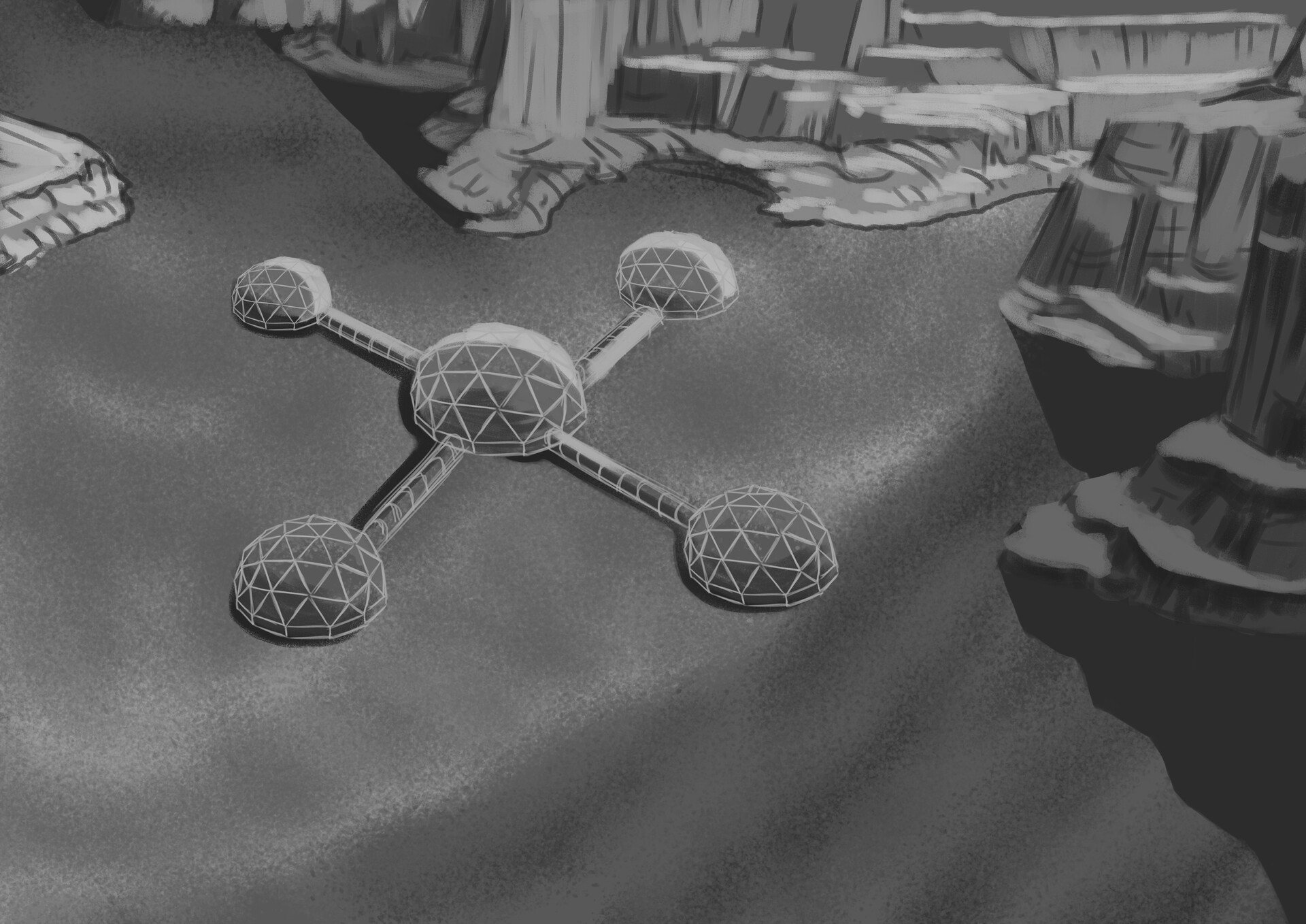 ArtStation - Environment Value Study 3 - Mars World