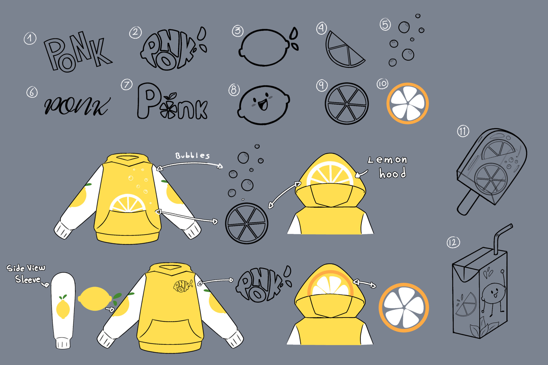 ArtStation - Ponk colorblock hoodie Concepts