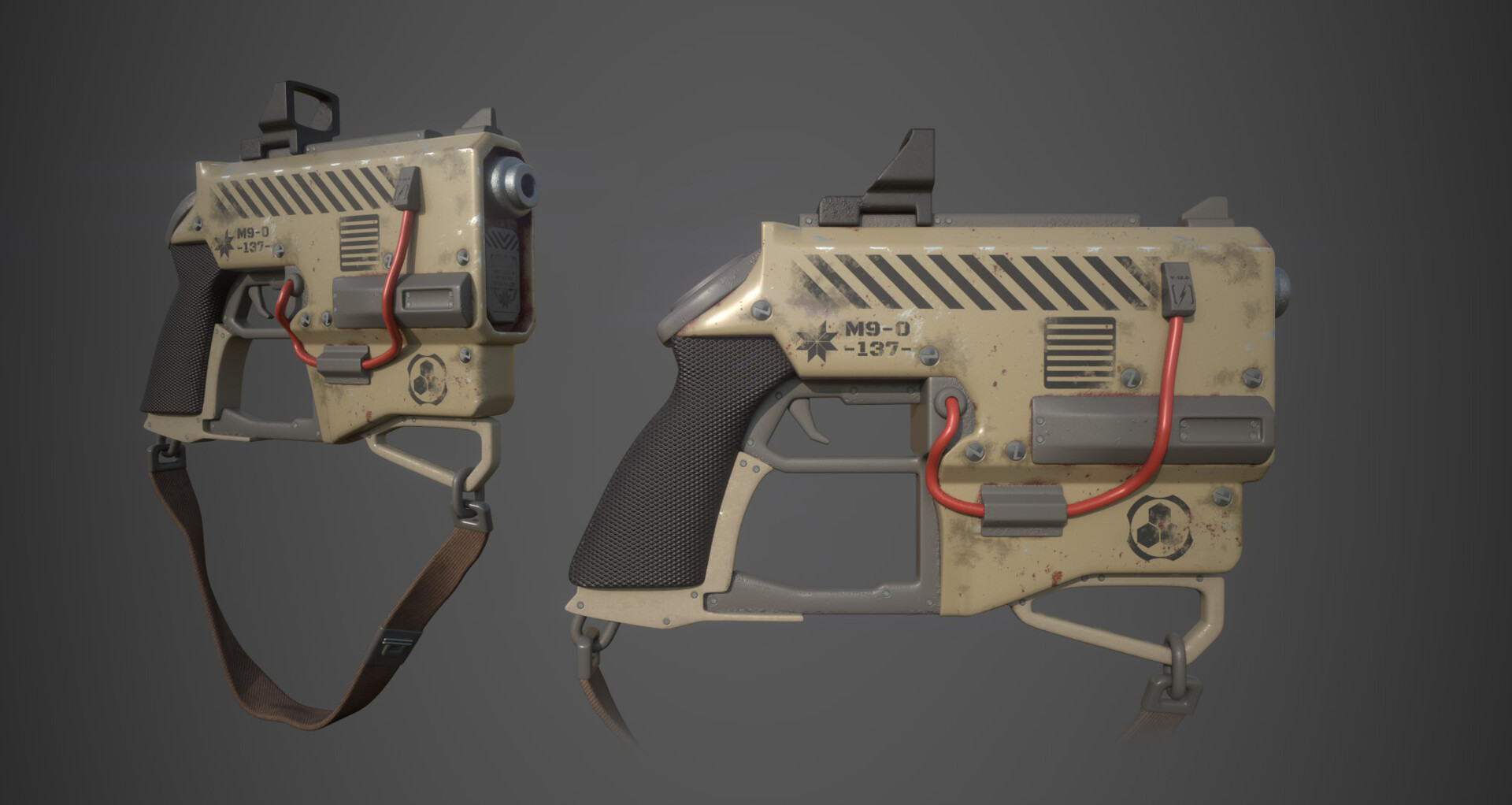 ArtStation - M9 - Submachine Gun