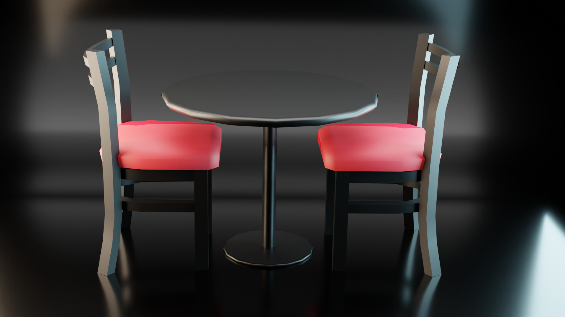 ArtStation - Low poly Table and Chairs, Game Ready - Unity