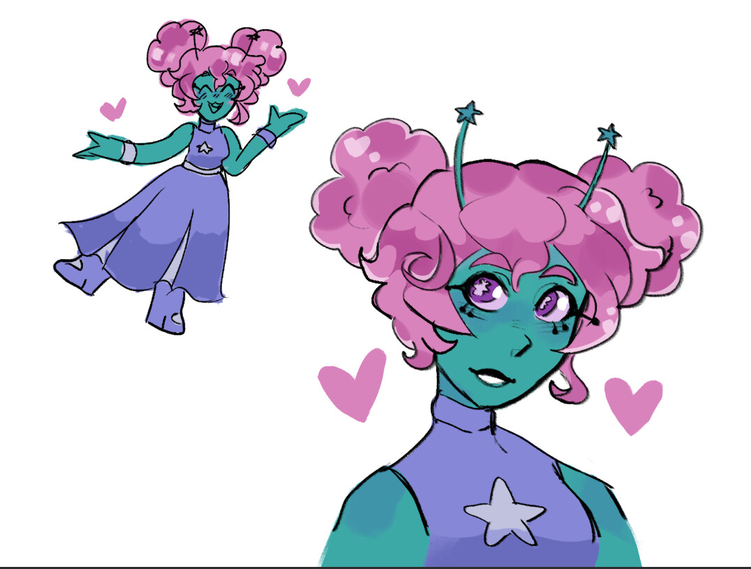 ArtStation - Alien girl character design