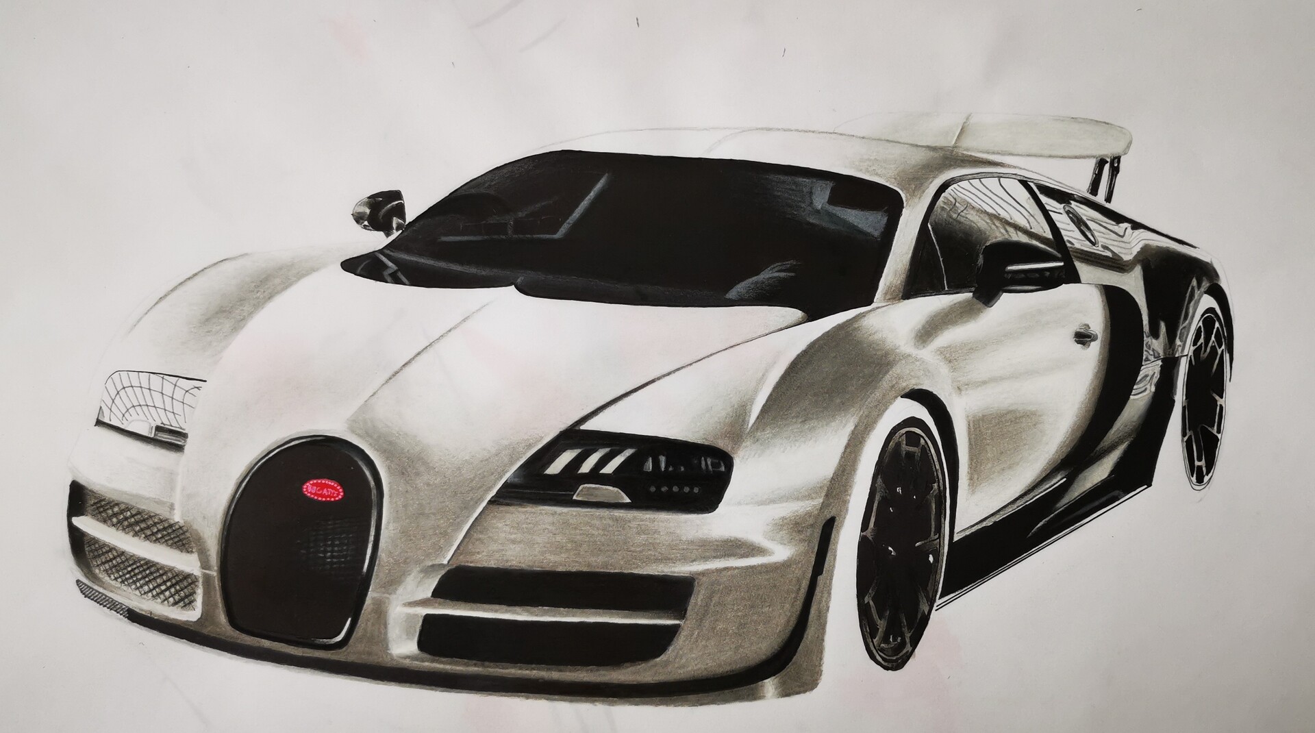 Benji - BUGATTI Veyron SuperSport realistic drawing