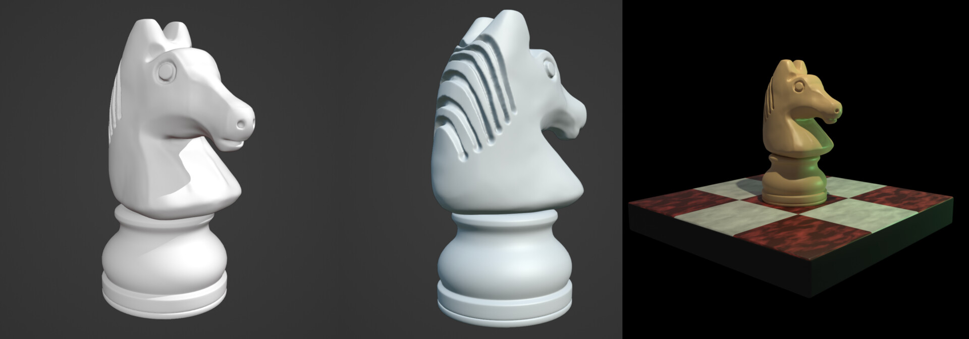ArtStation - Chess Horse Sculpt