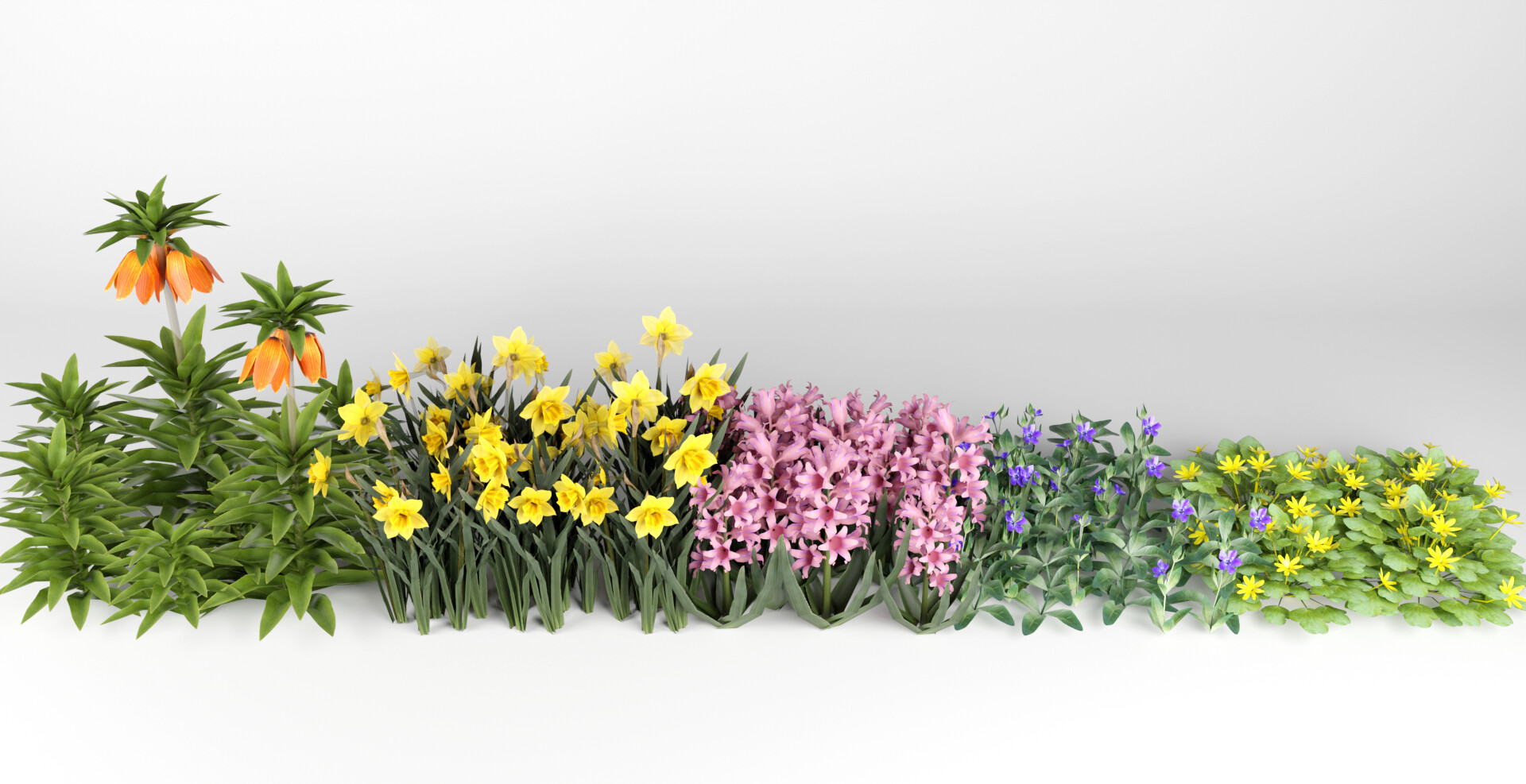 ArtStation - Low Poly Spring Flowers