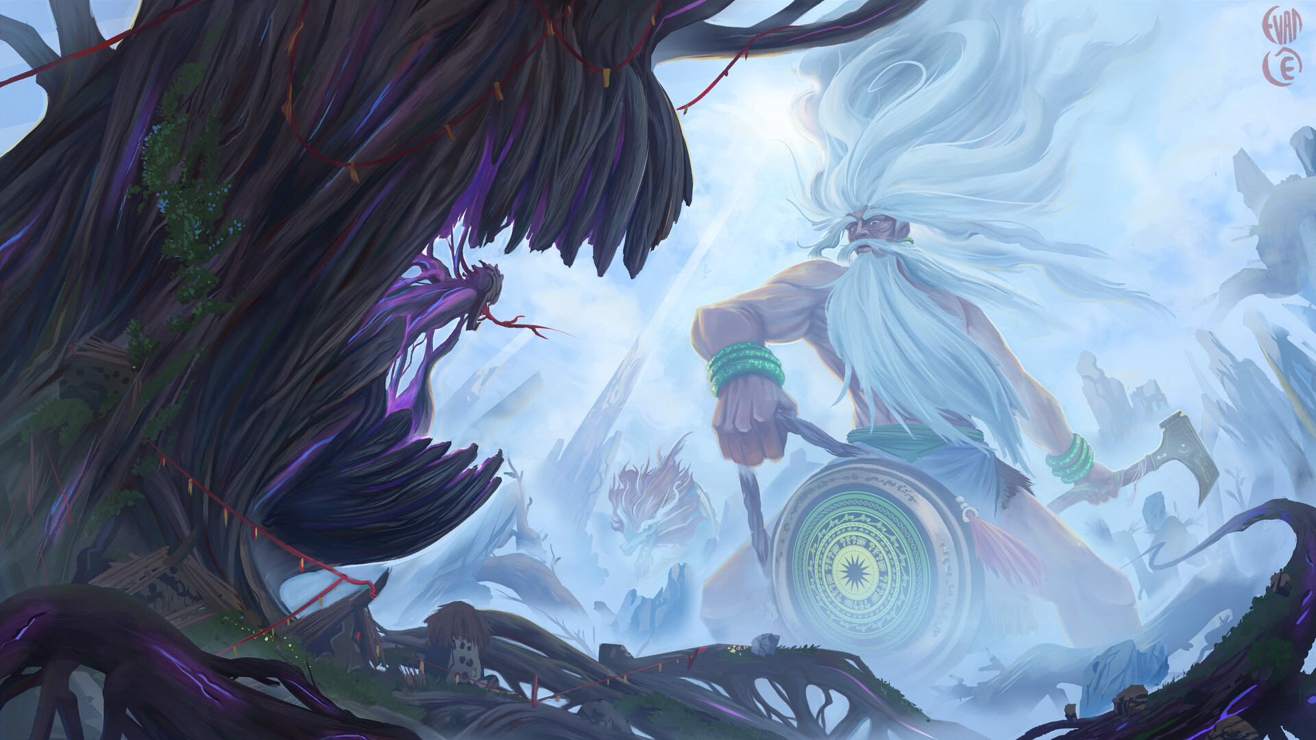 ArtStation - Splash art - Battle of the Ancient Tree