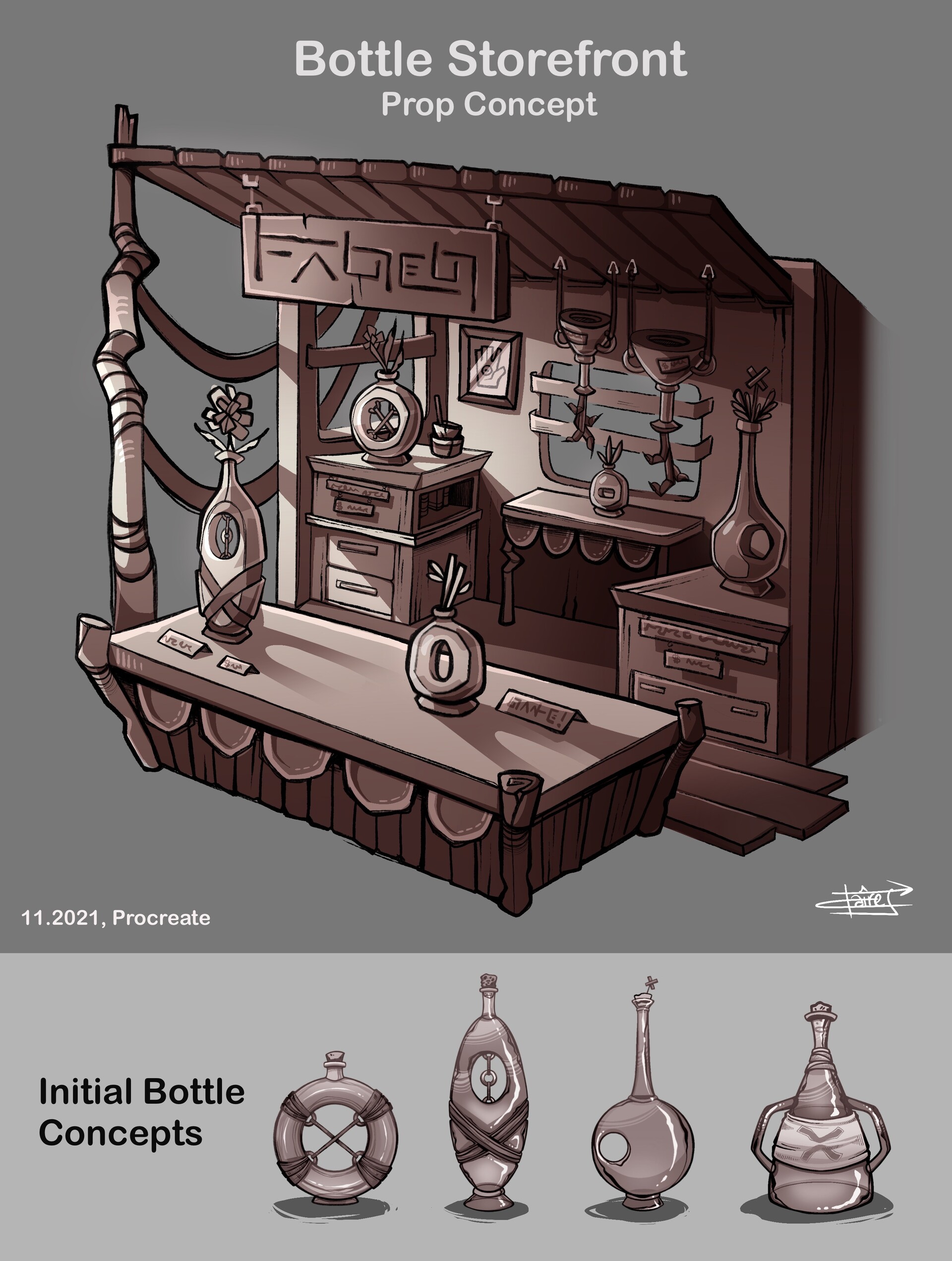 ArtStation - Bottle Storefront