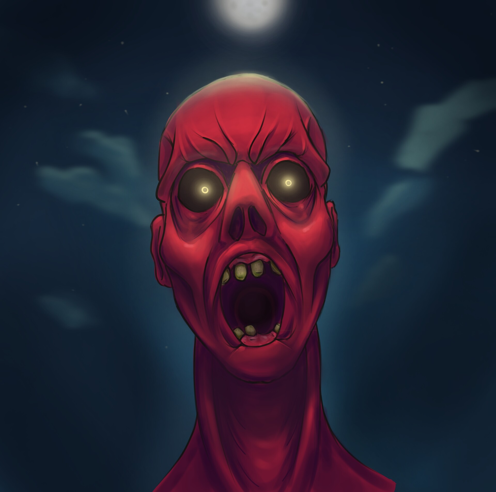 ArtStation - Red Zombie Concept illustration - Monster Design