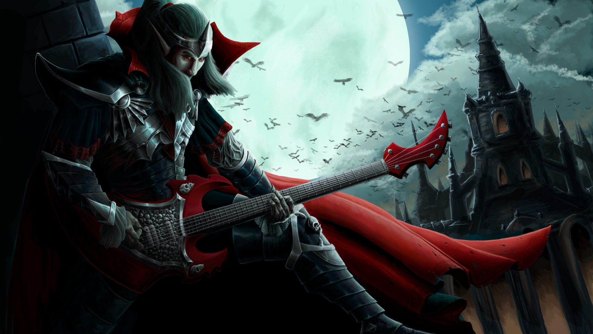 ArtStation - Guitar lord vampire