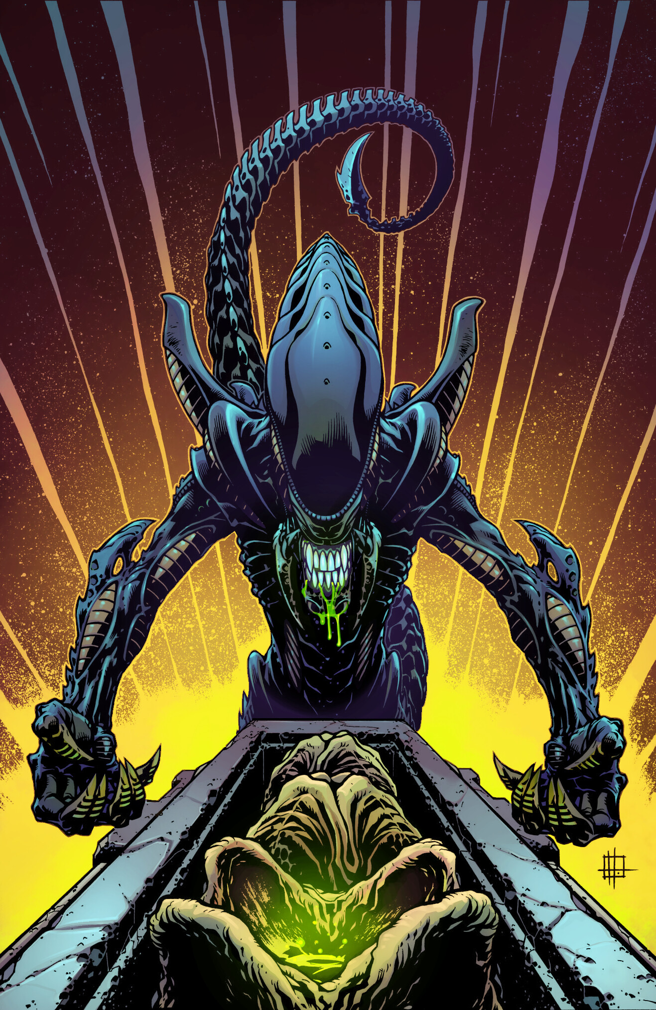 ArtStation - Aliens cover 2 by Spacefriend KRUNK fan coloring Raff&Artt