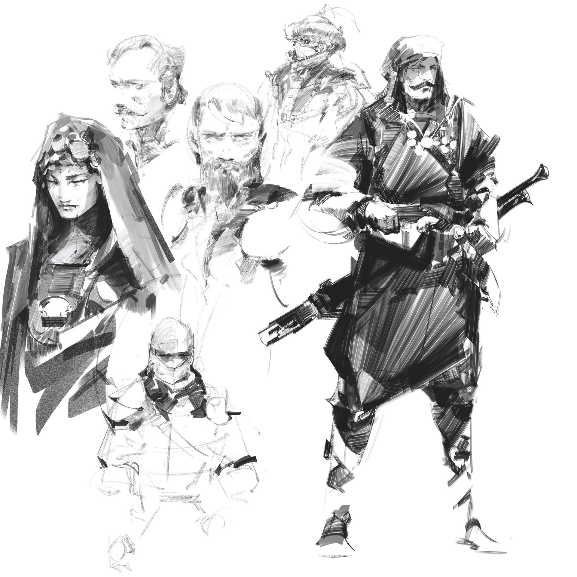 richard anderson. flaptraps art studio - commuting morning sketches