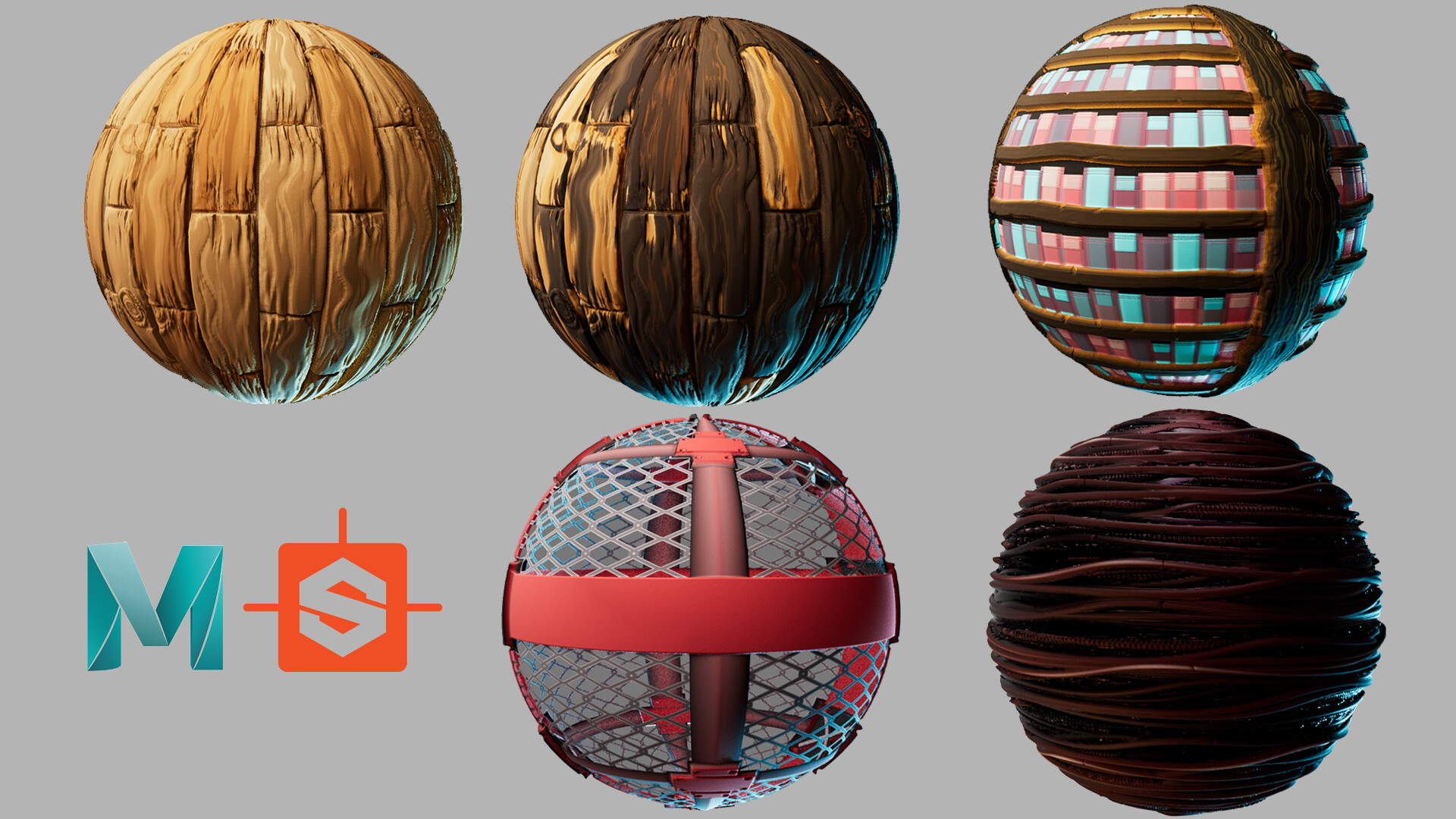 ArtStation - Stylized Wood tiles, Library, Industrial fence and Sables ...