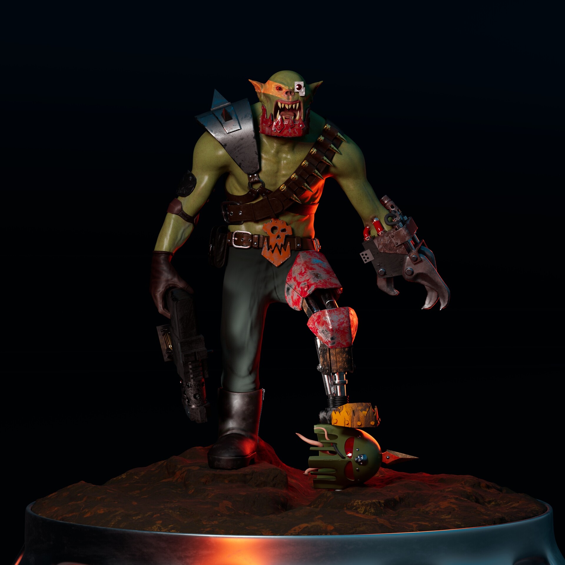 ArtStation - Ork Cyborg (Warhammer 40K Inspired)