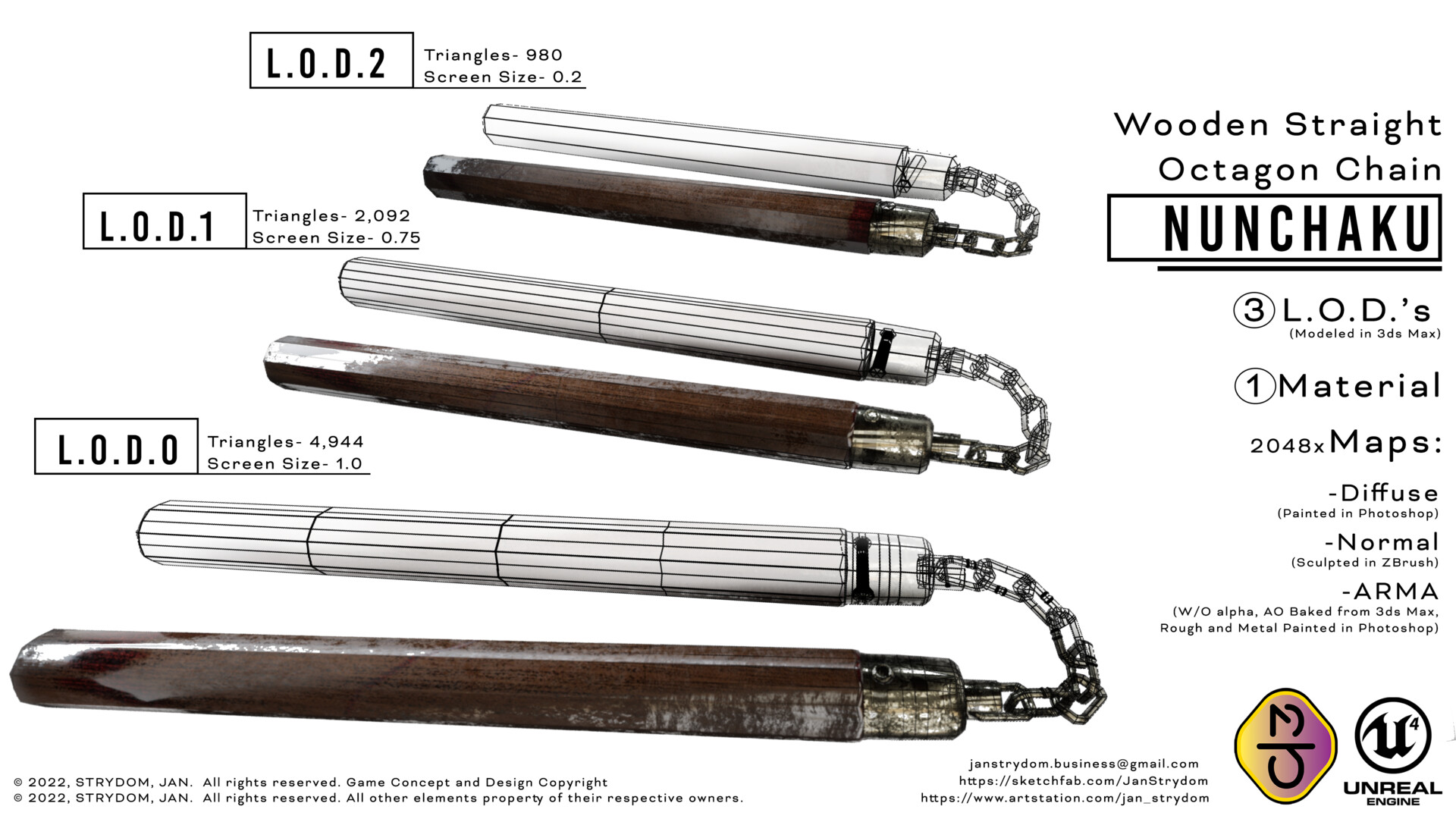 Jan Strydom - Wooden Chain Nunchaku_2022