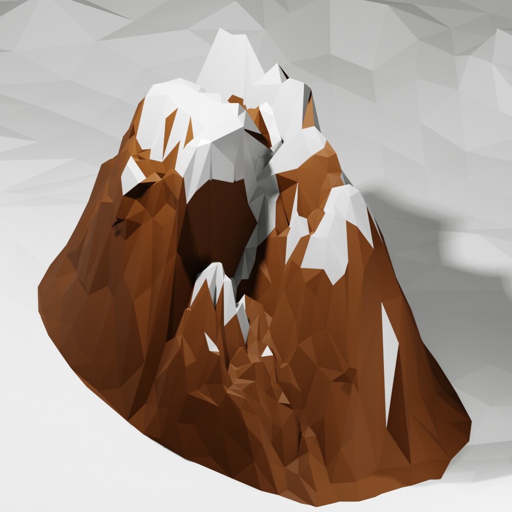 ArtStation - Low Poly Nature Mountain