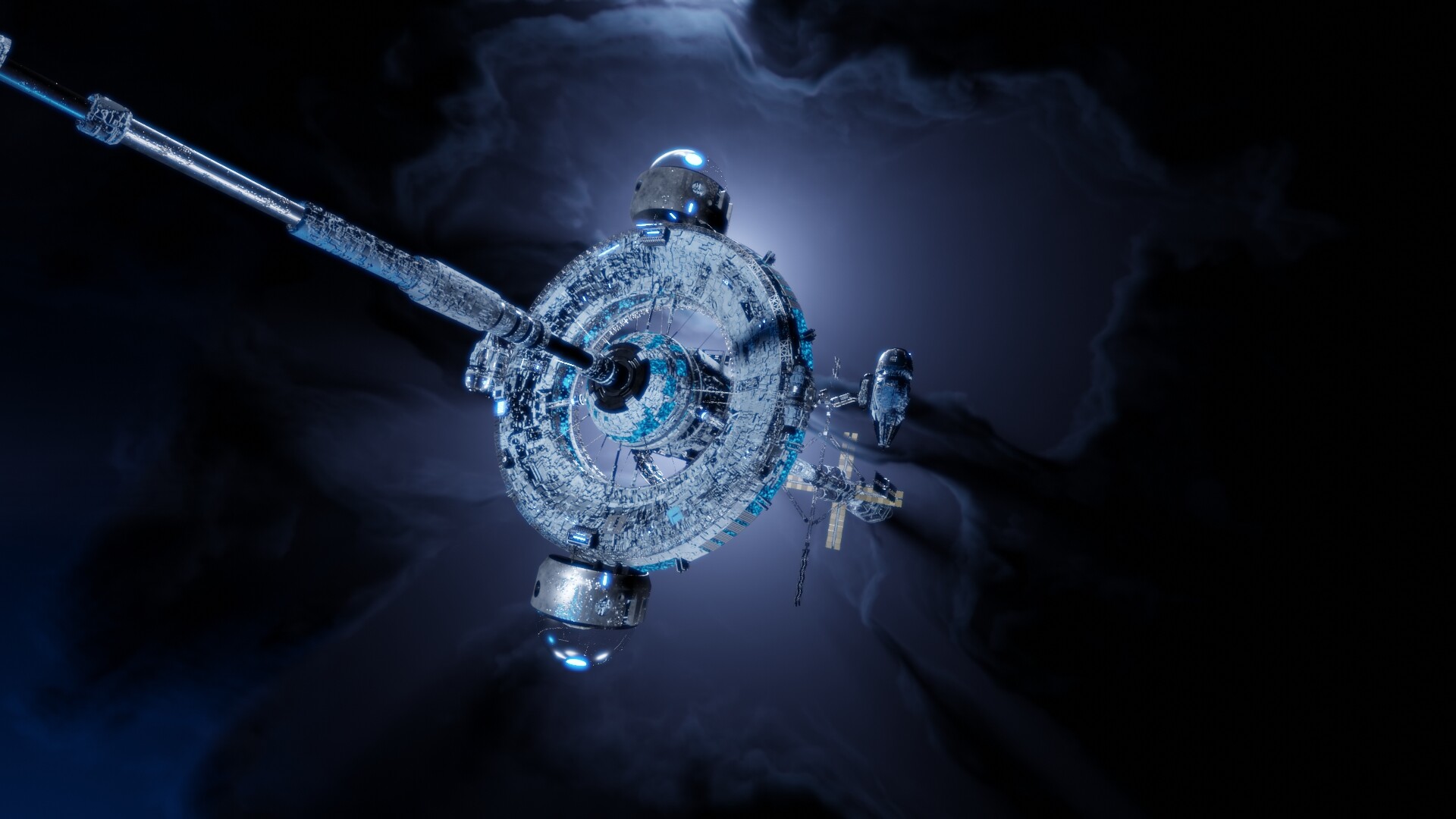 ArtStation - Terraform Ark || Blender Nebula Space Station