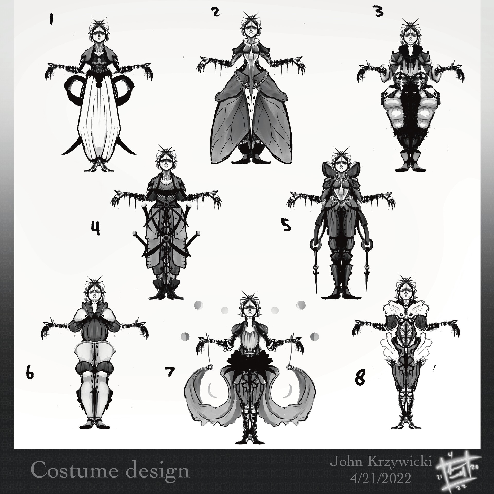 ArtStation - Costume design sheet no.1