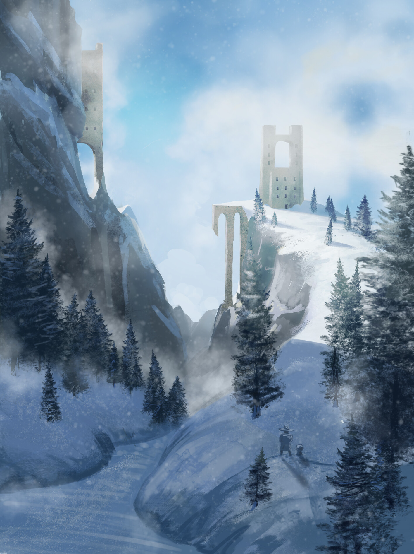 ArtStation - Environmental Painting - Winter Fortress
